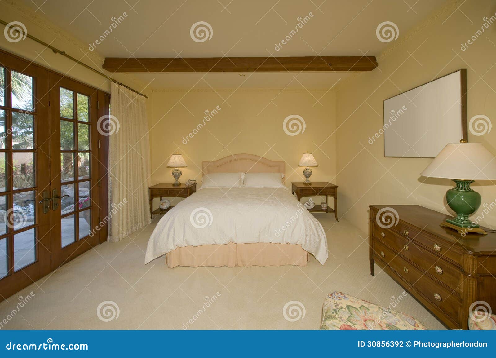 Interior of Bedroom stock photo. Image of indoors, design - 30856392