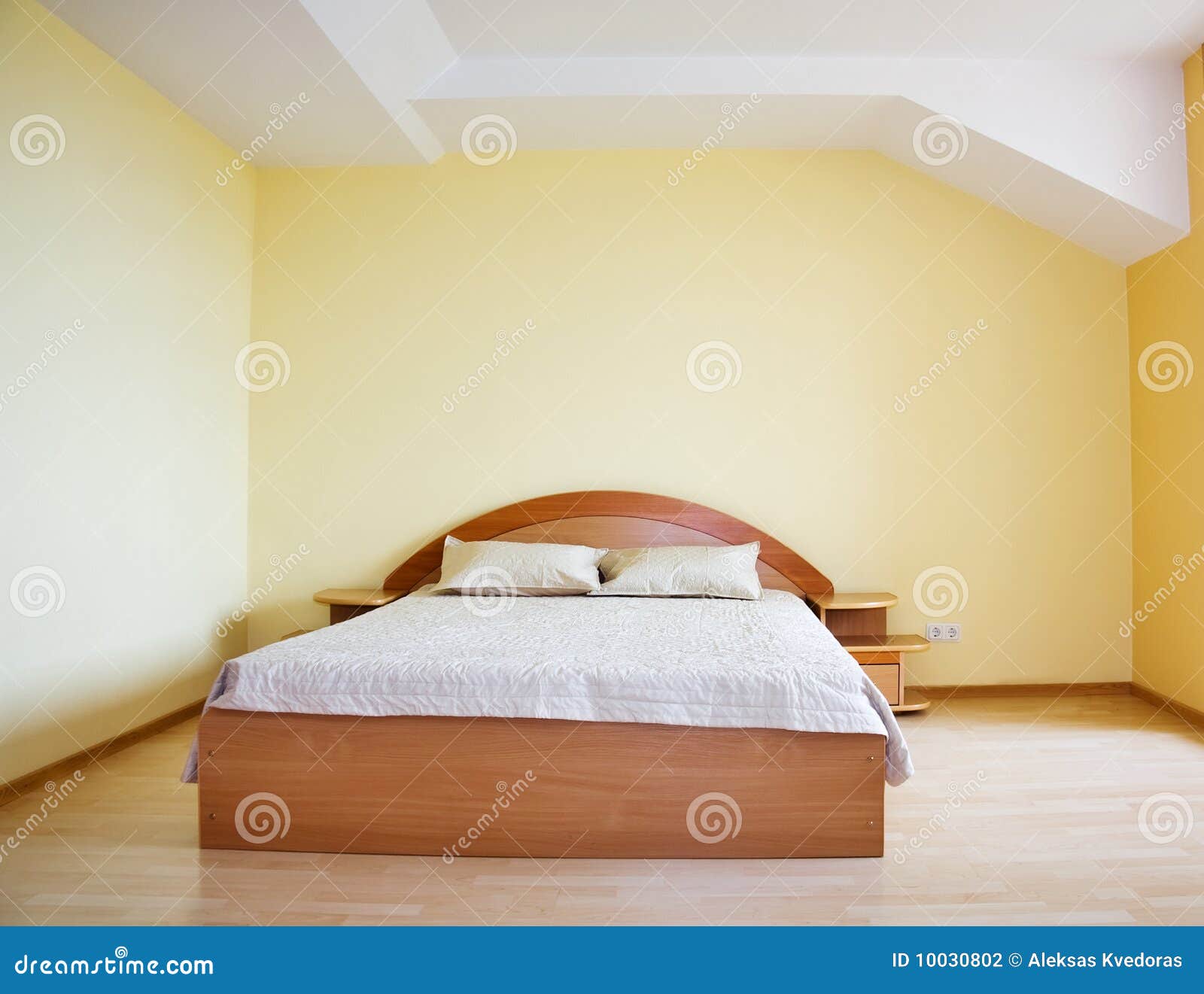 Interior bedroom, bed stock photo. Image of indoors, comfortable - 10030802