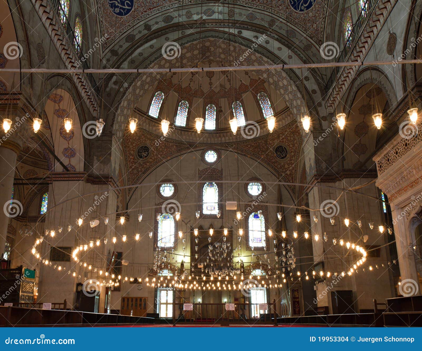 Interior of the Beyazit Mosque Stock Photo - Image of hall, istanbul ...