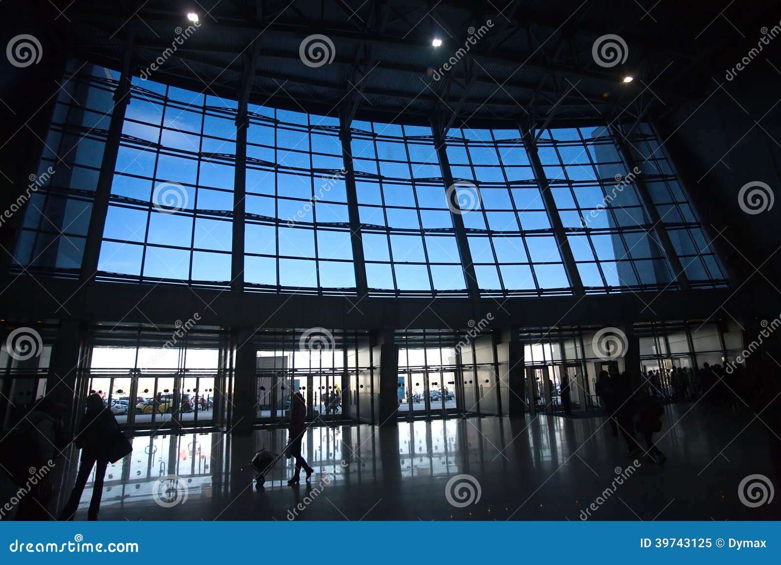 Interior of Big Hall on Ground Floor in Office Building Stock Image ...