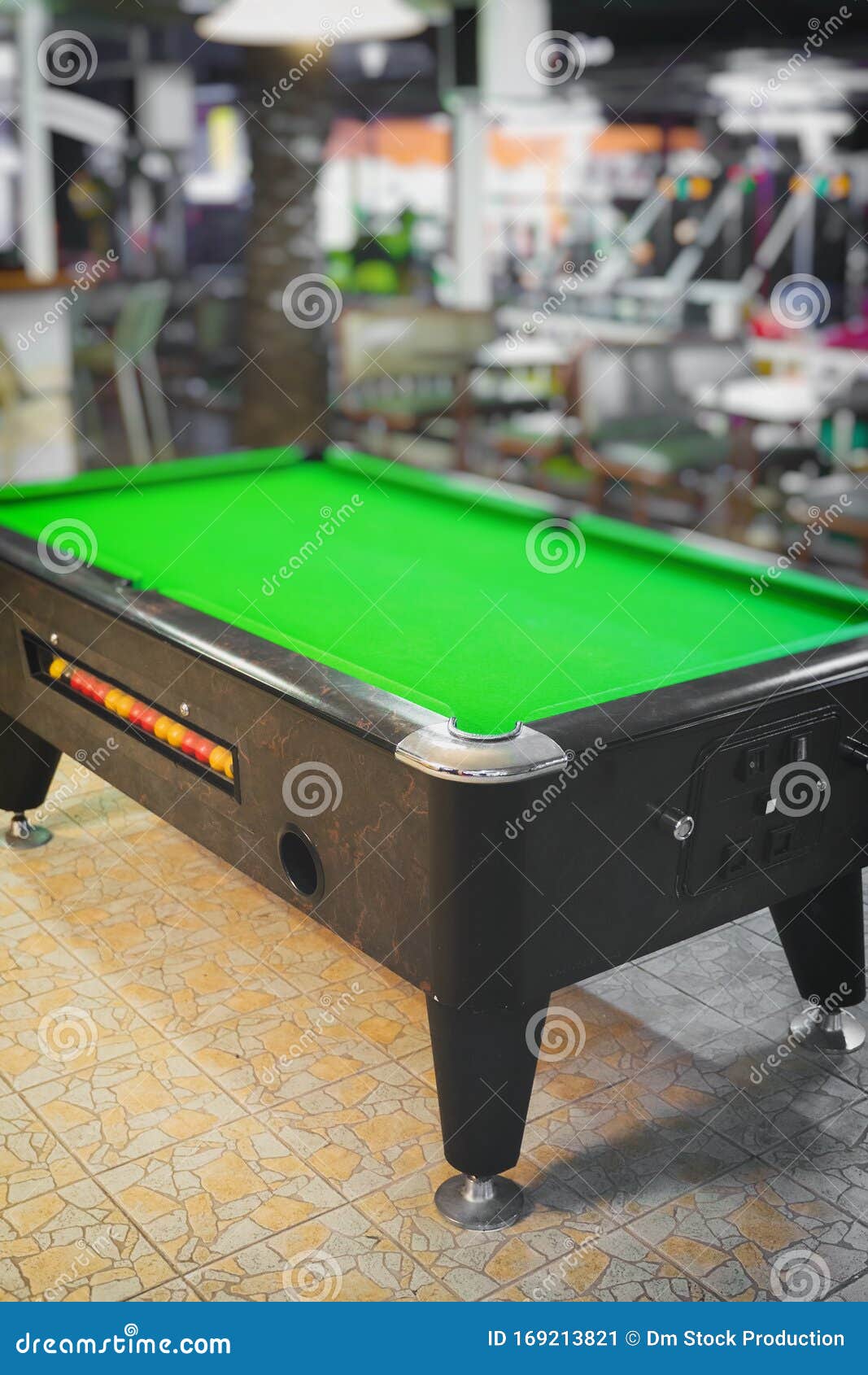 Billiard table outdoors stock image. Image of surface - 169213821