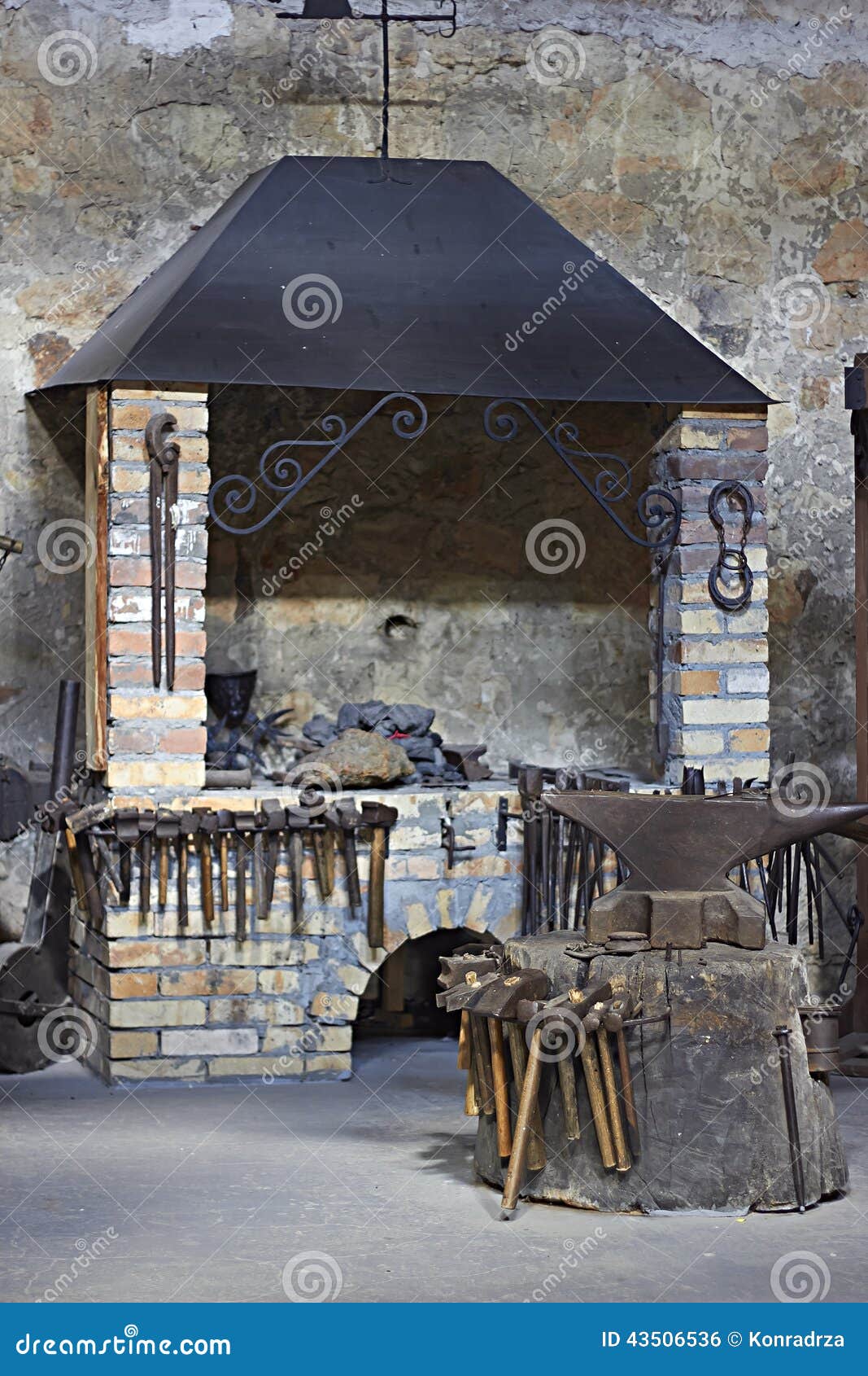 The Interior of a Blacksmiths Workshop Stock Photo - Image of history ...