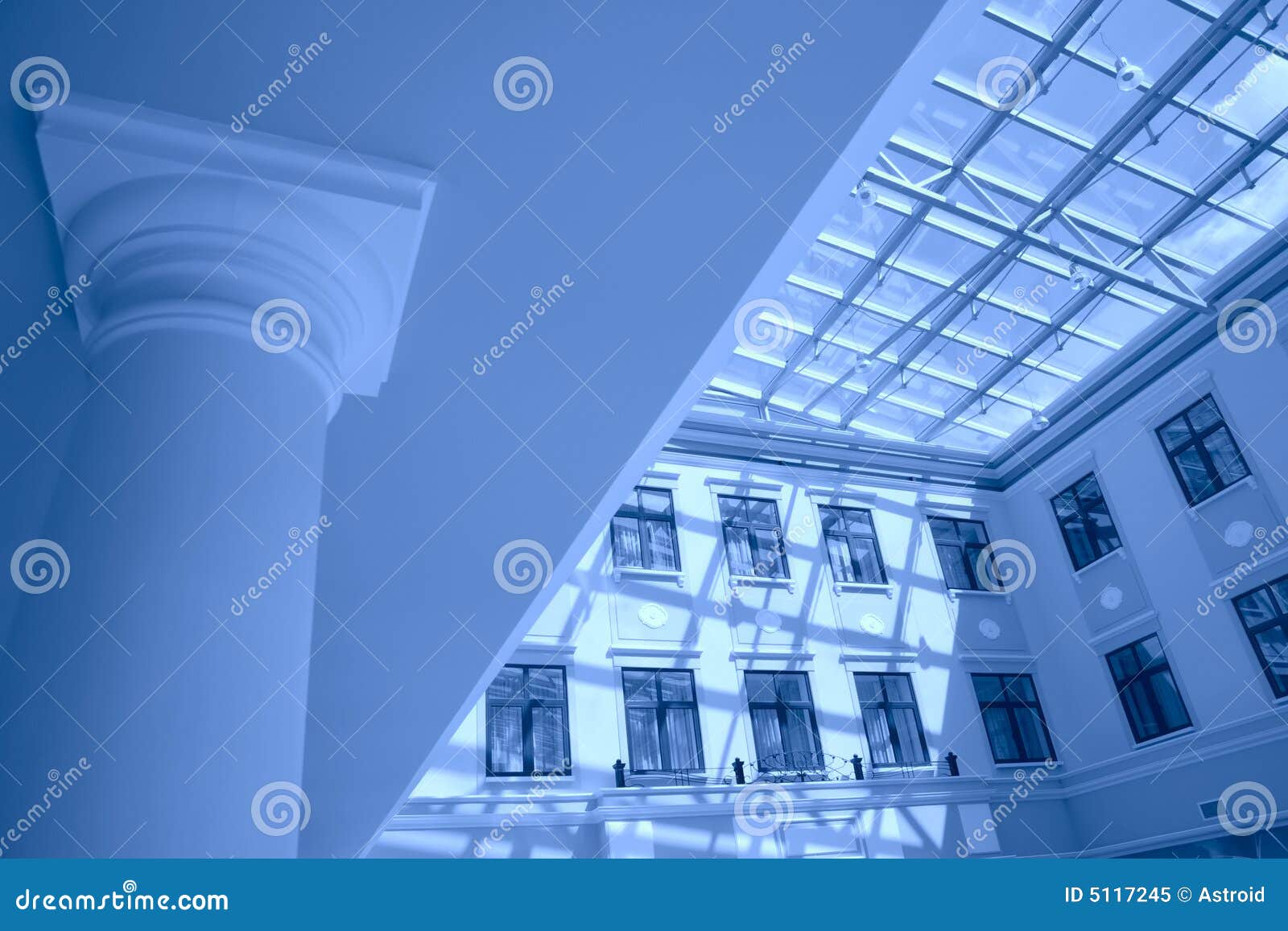 Interior in blue color stock image. Image of stylish, light - 5117245