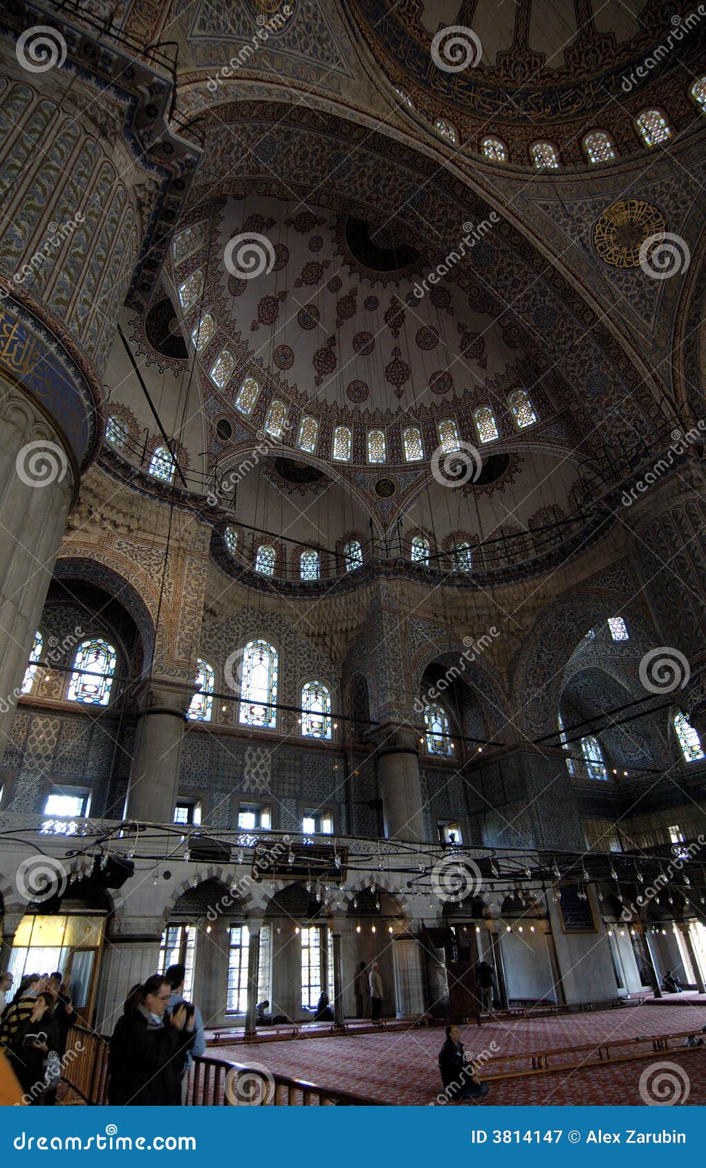 Interior of the Blue Mosque Stock Image - Image of culture, candid: 3814147