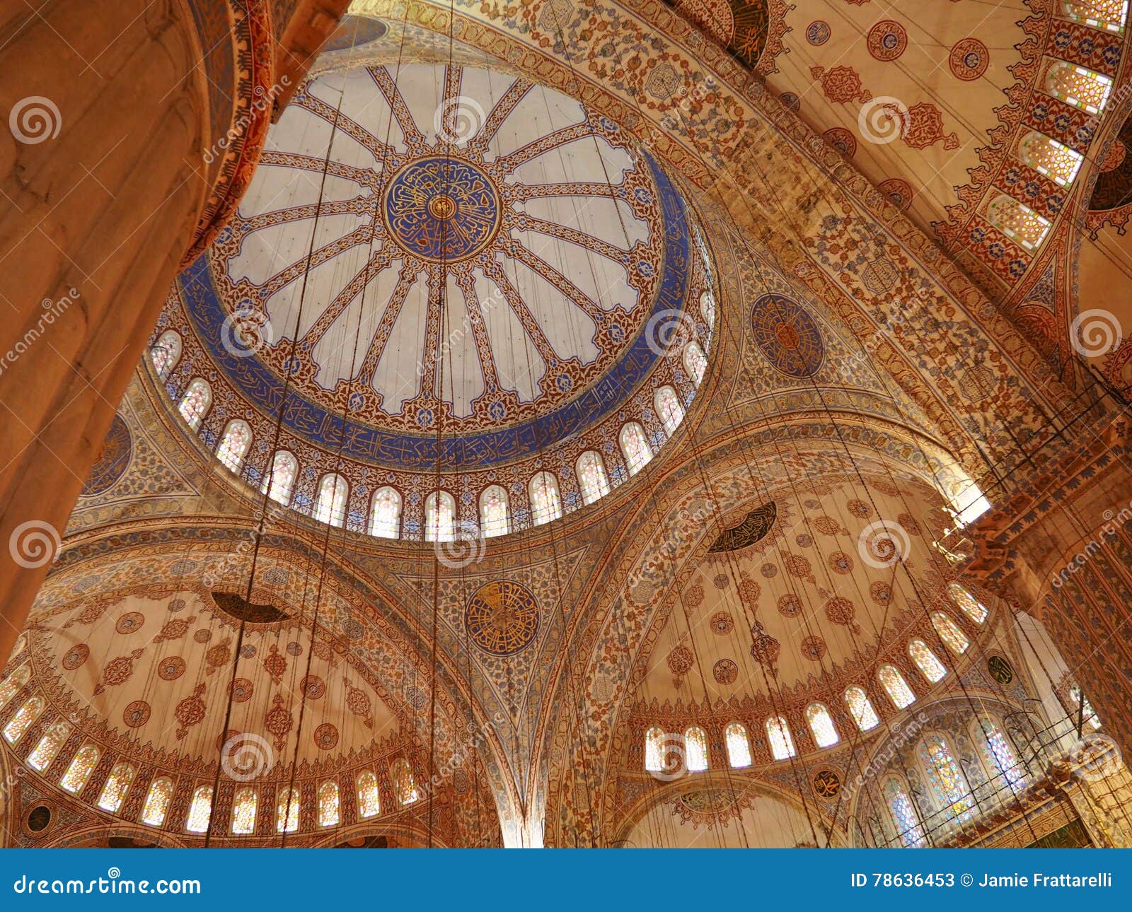 Ceiling of the Blue Mosque stock image. Image of mosaic - 78636453