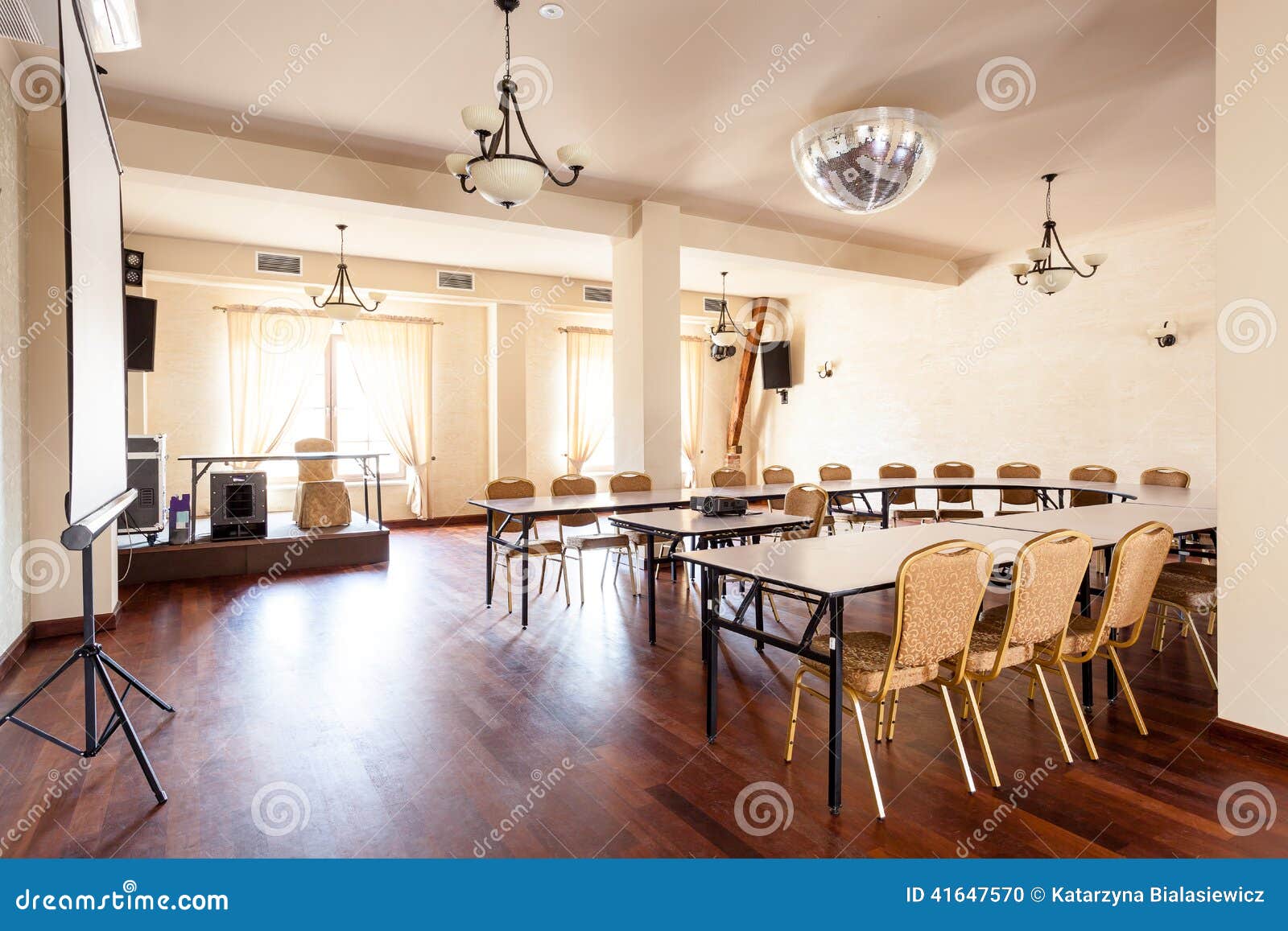 Interior of a boardroom stock photo. Image of board, projector - 41647570