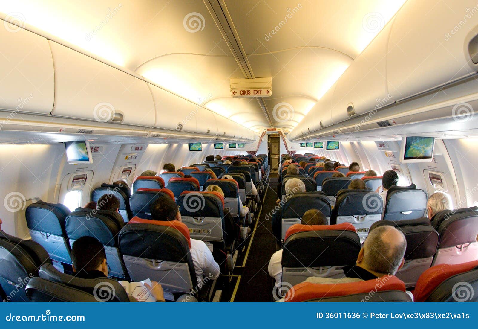 Interior of a boeing editorial photo. Image of inflight - 36011636