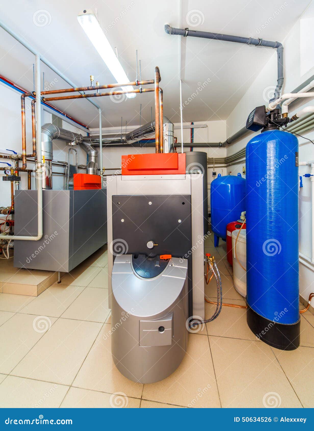 Interior Boiler with a Boiler on Diesel Fuel Stock Photo - Image of ...