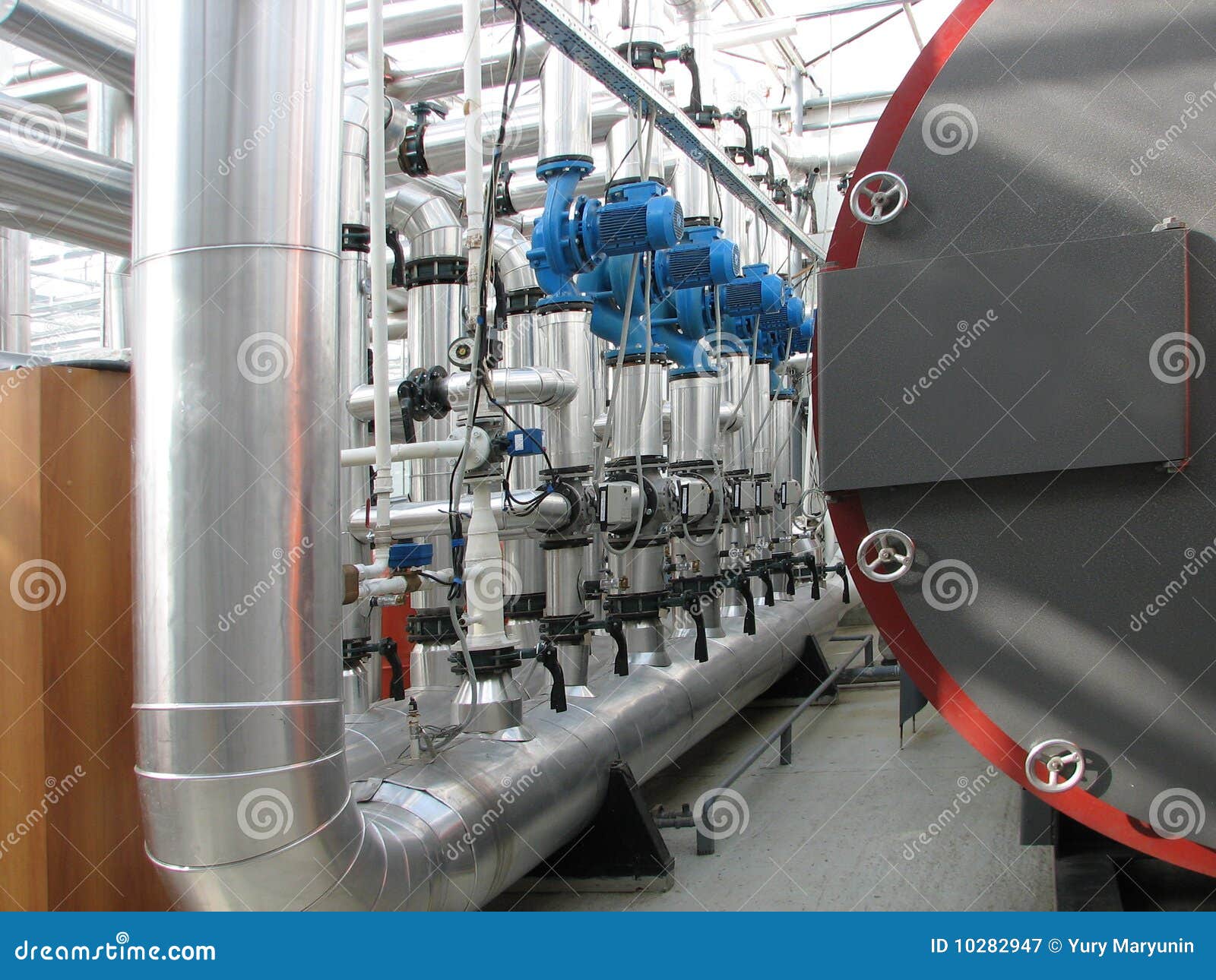 Interior of boiler-house stock image. Image of construction - 10282947