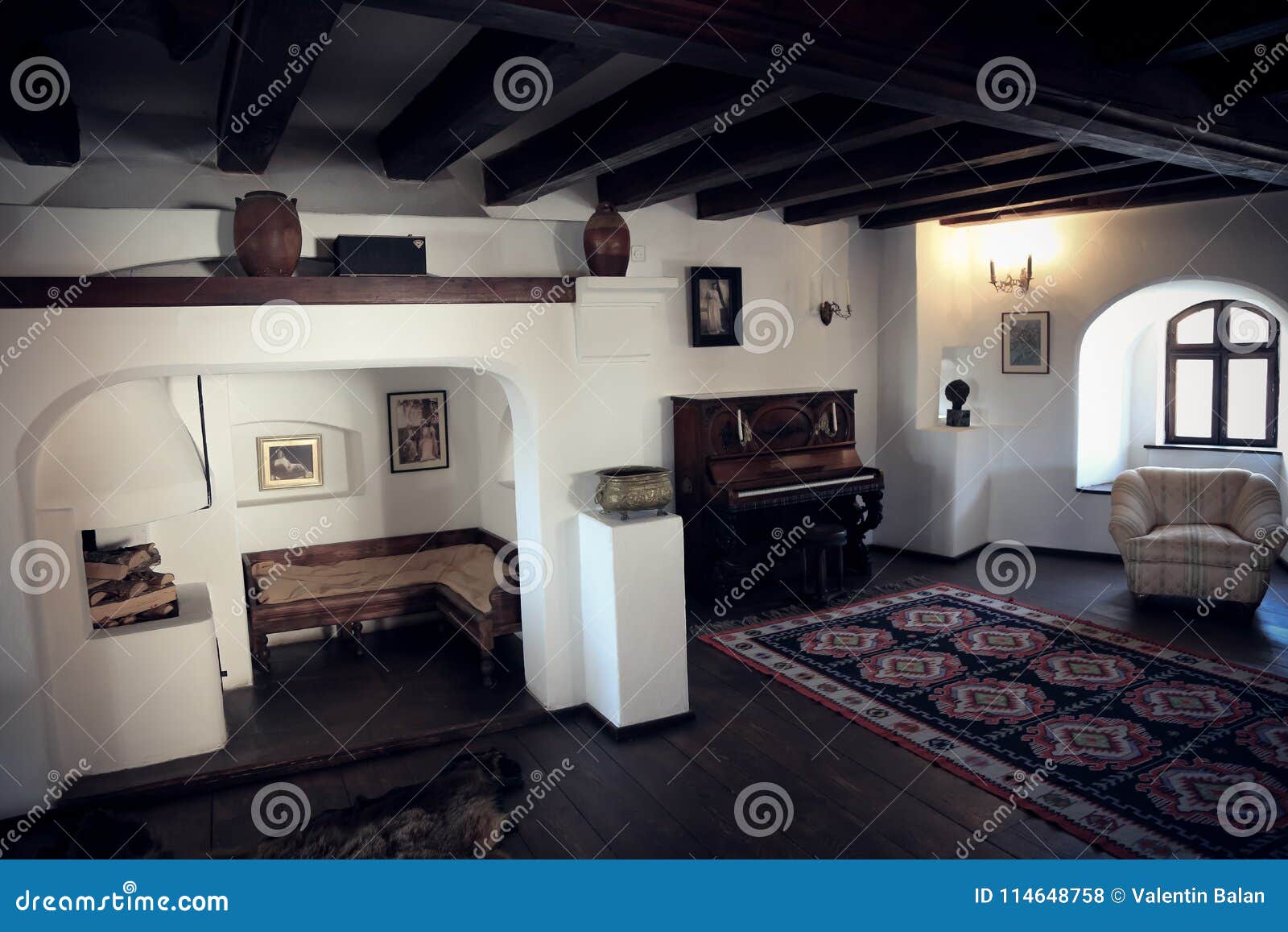 Interior of bran castle editorial stock photo. Image of architecture ...