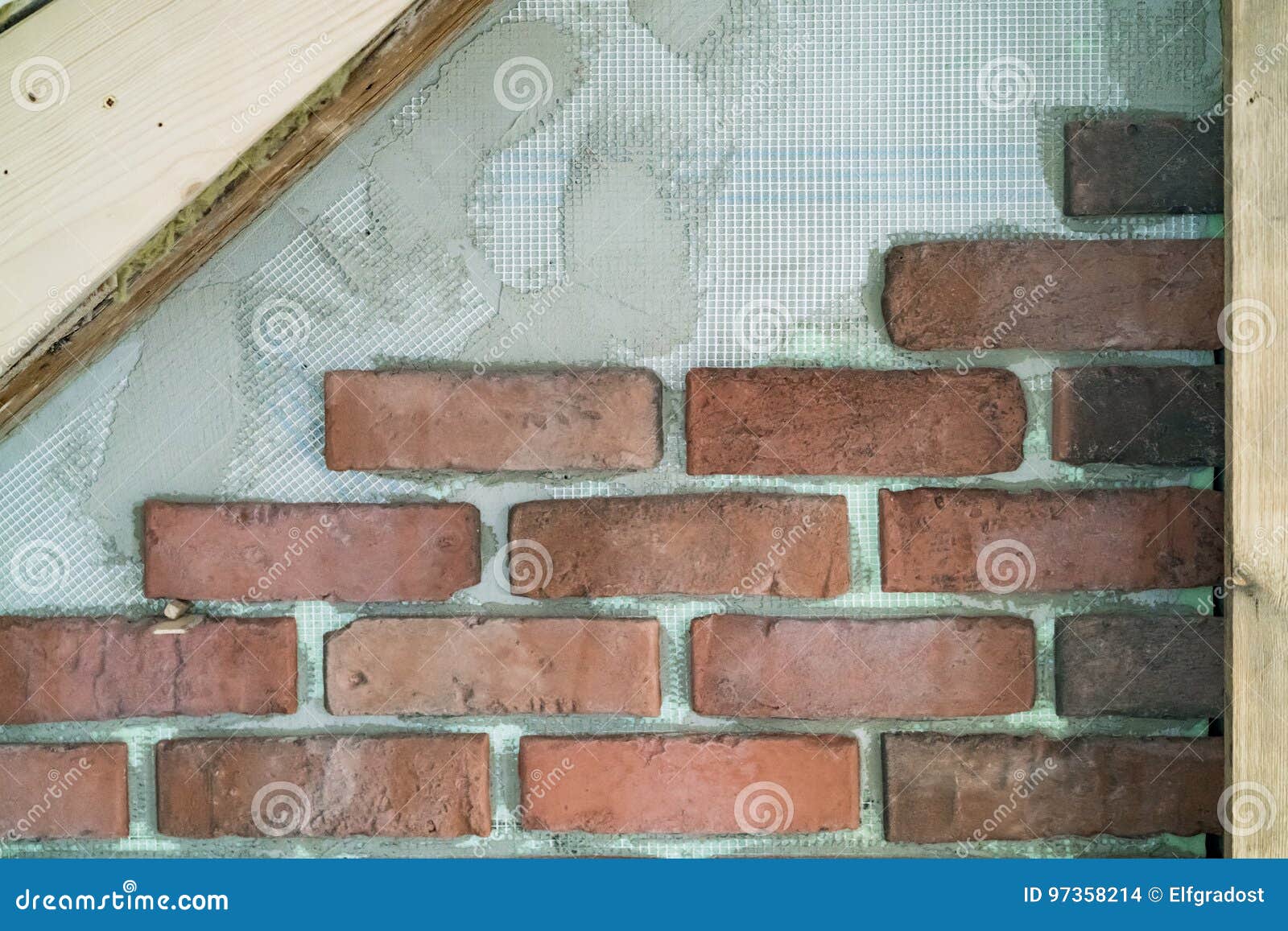 Interior Brickwork on a Building Wall Stock Photo - Image of concrete ...