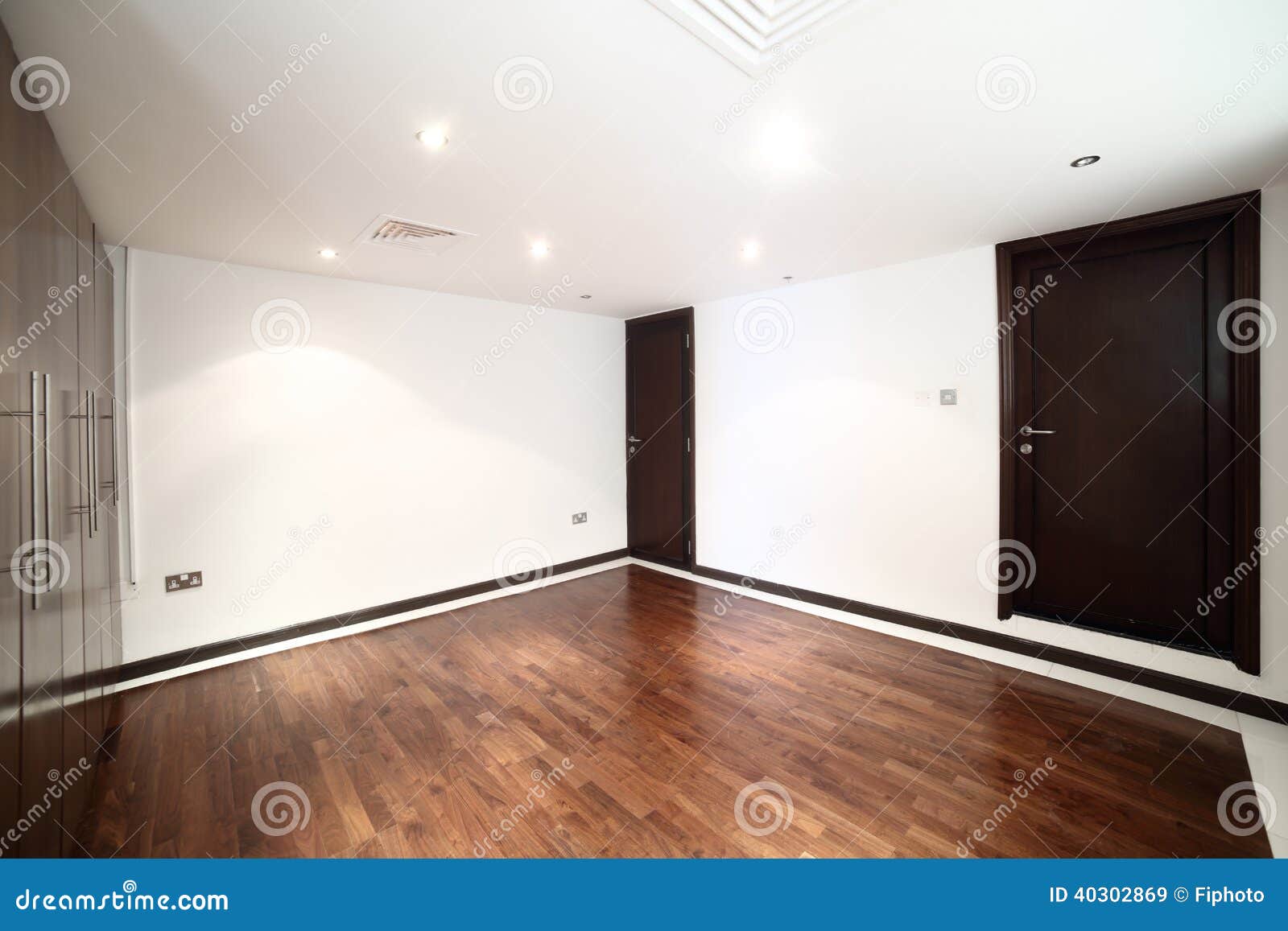 Interior of Bright Empty Room Stock Image - Image of inside, cabinet ...