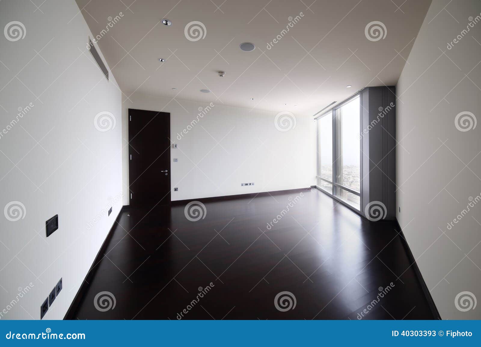 Interior of Bright Empty Room Stock Image - Image of home, building ...