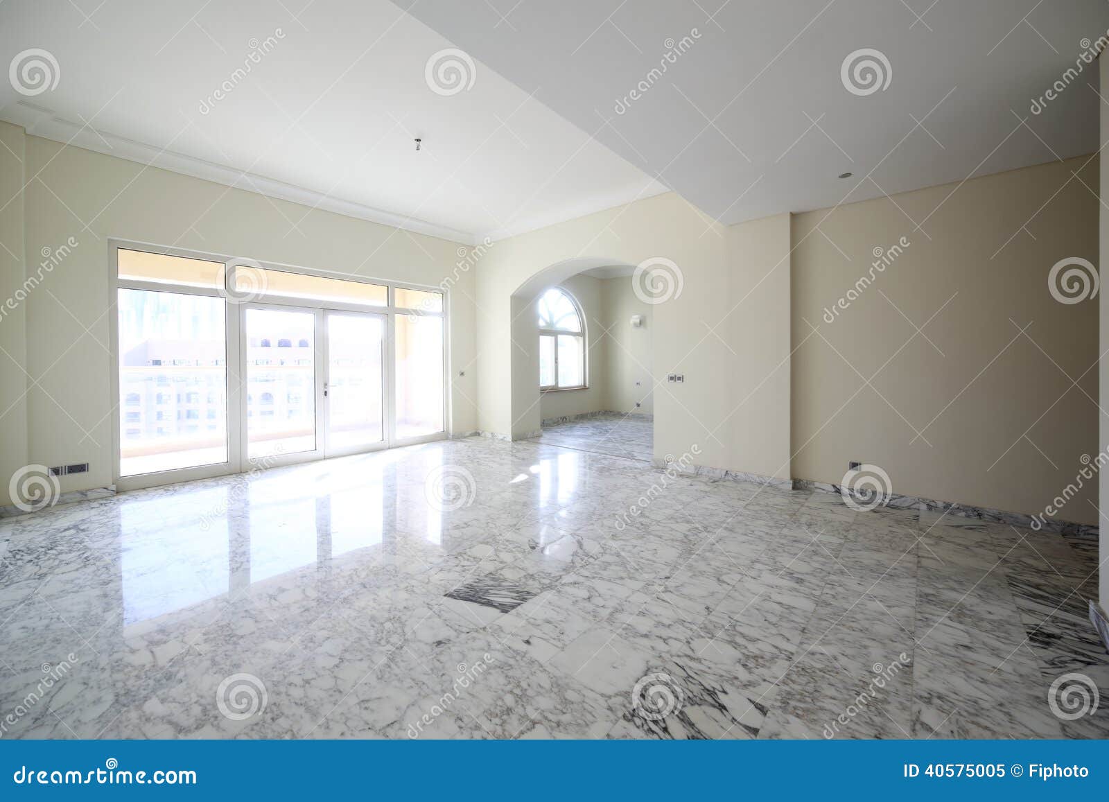 Interior of Bright Empty Room Stock Image - Image of beautiful, detail ...