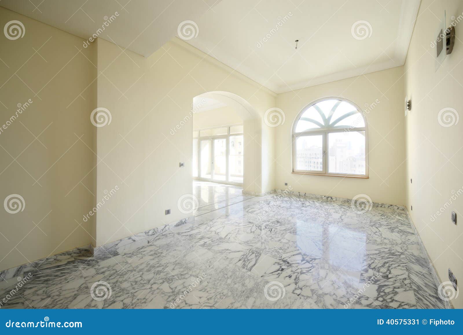 Interior of Bright Empty Room Stock Image - Image of cabinet, floor ...