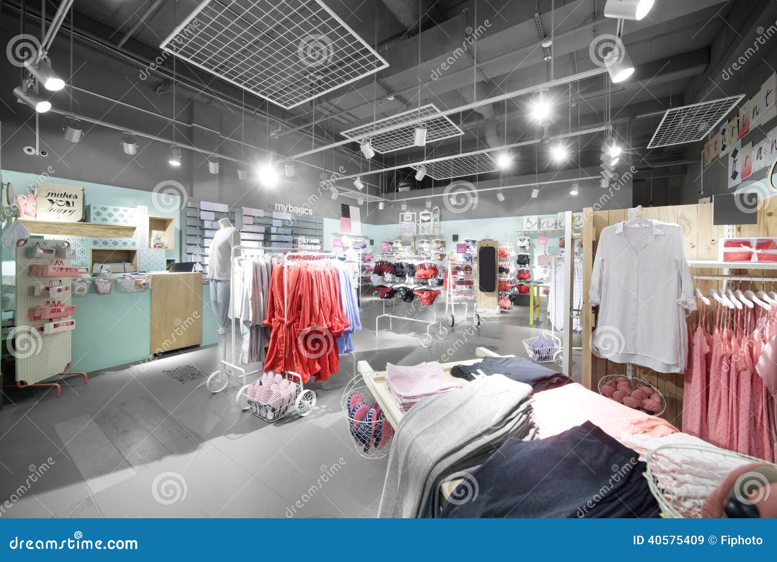 Interior of Bright Underwear Shop Stock Image - Image of home, brand ...