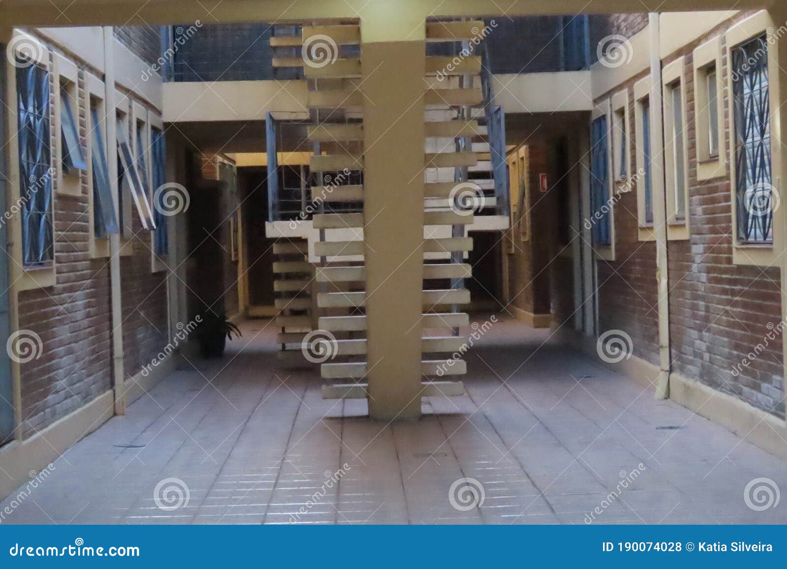 Interior of a Building with Differentiated Architecture Stock Photo ...
