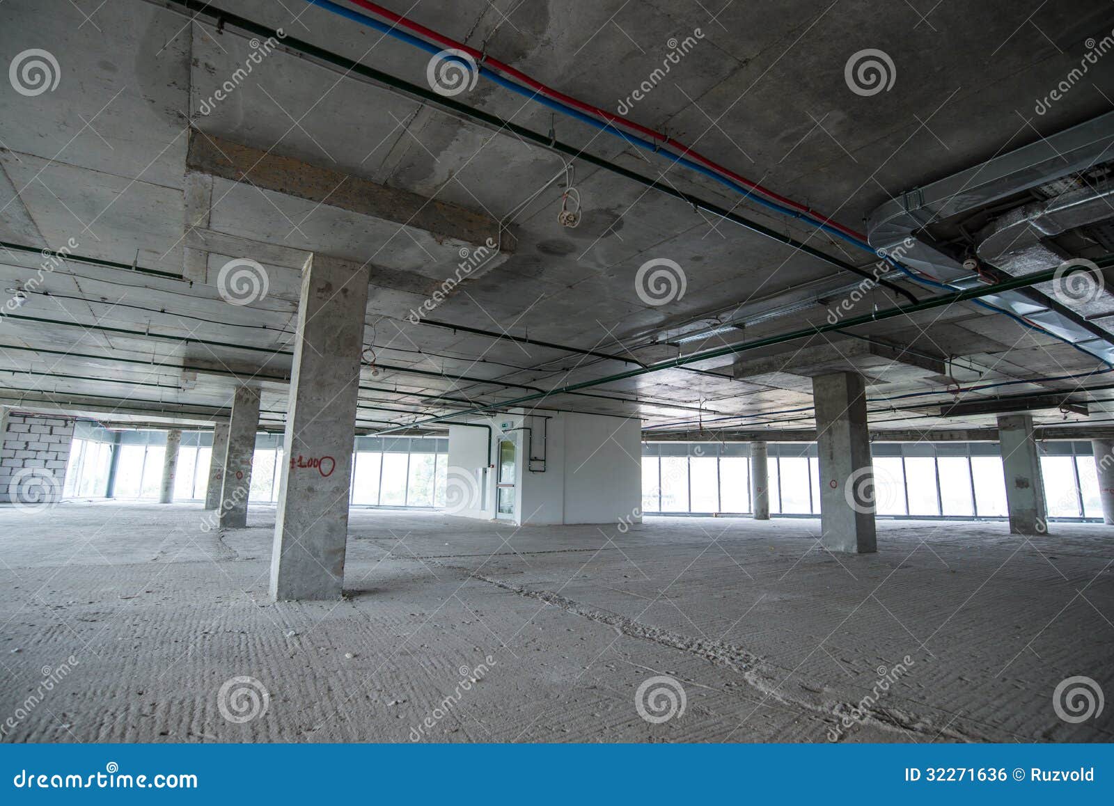 Interior of the Building Under Construction Stock Photo - Image of ...