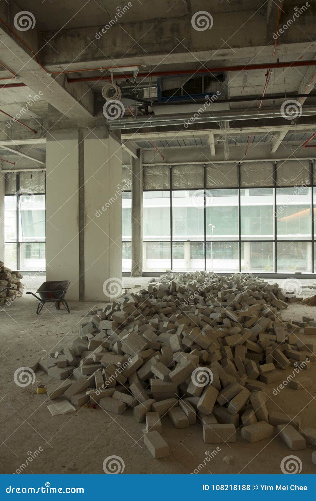 Interior of a Building Under Renovation at a Construction Site Stock ...