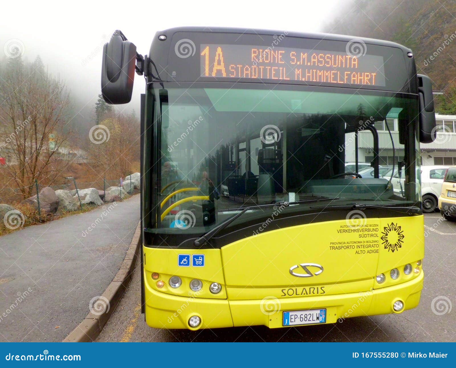 Interior of the Bus Both on the Passenger Side with Seats and Details ...