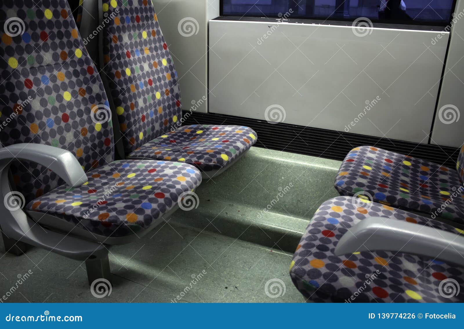 Interior bus seats stock photo. Image of business, carriage - 139774226
