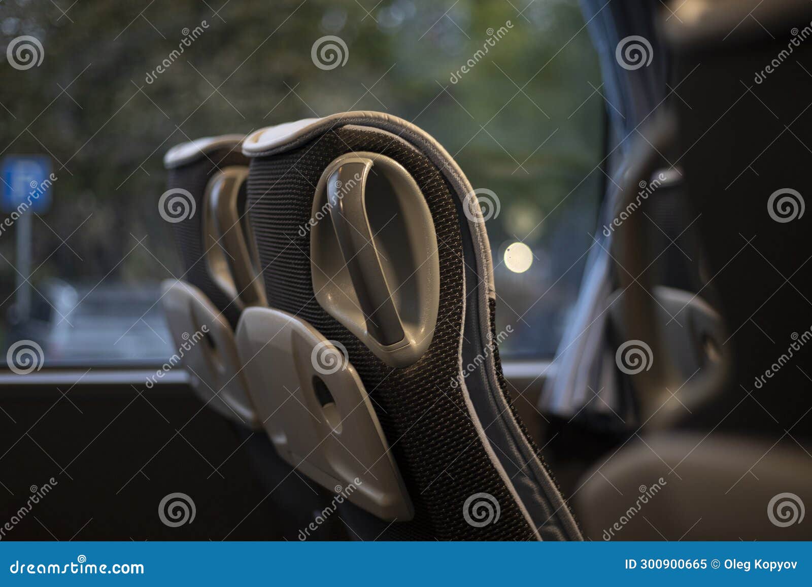 The Interior of the Bus. Seats Inside the Transport Stock Image - Image ...