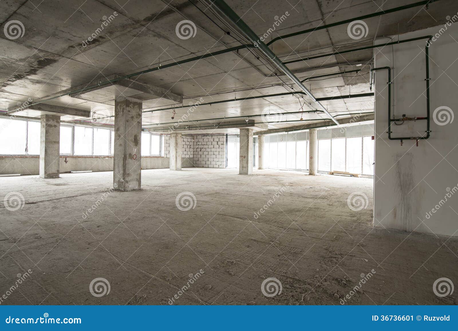 Interior of Business Center Under Construction Stock Image - Image of ...