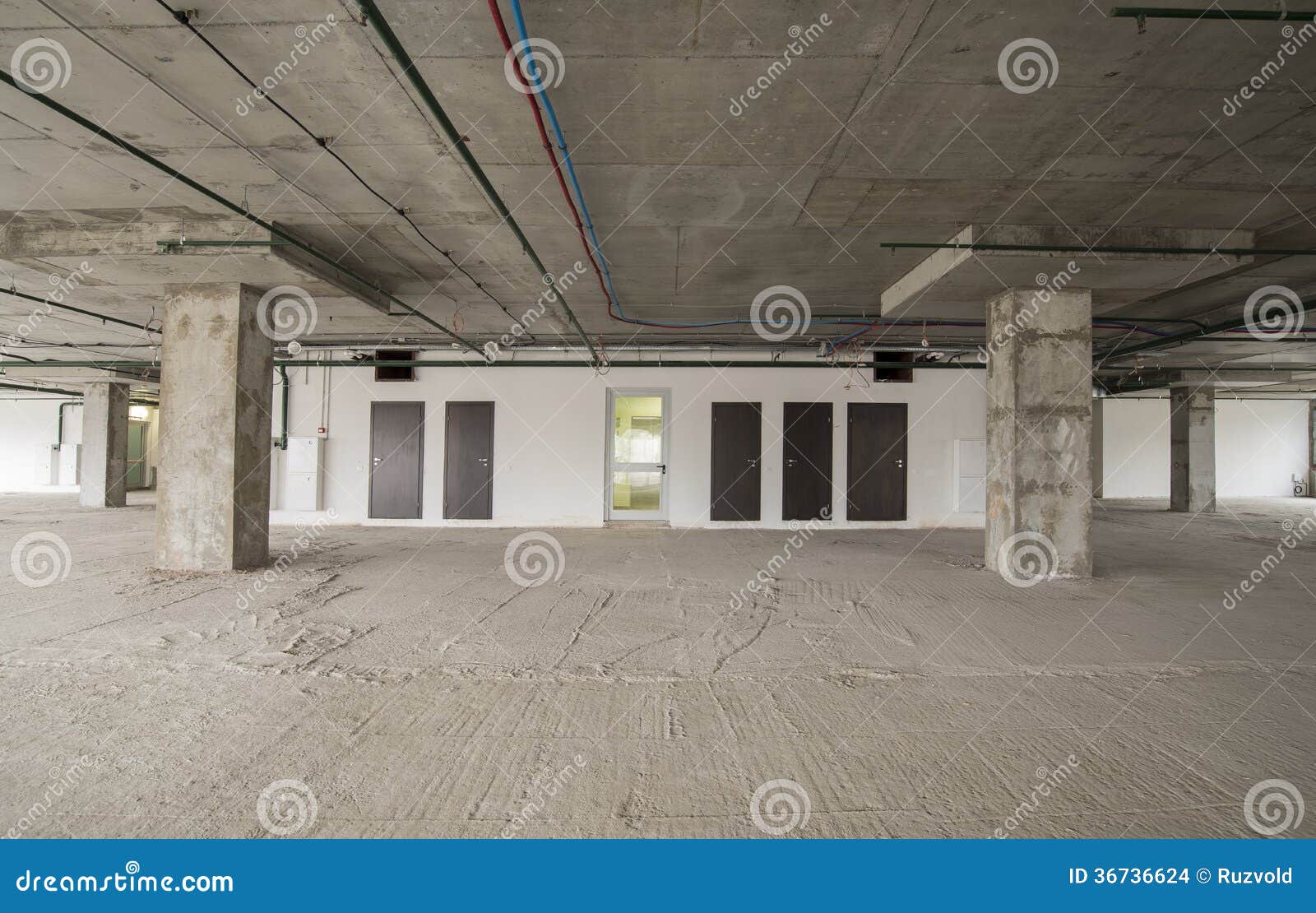 Interior of Business Center Under Construction Stock Photo - Image of ...