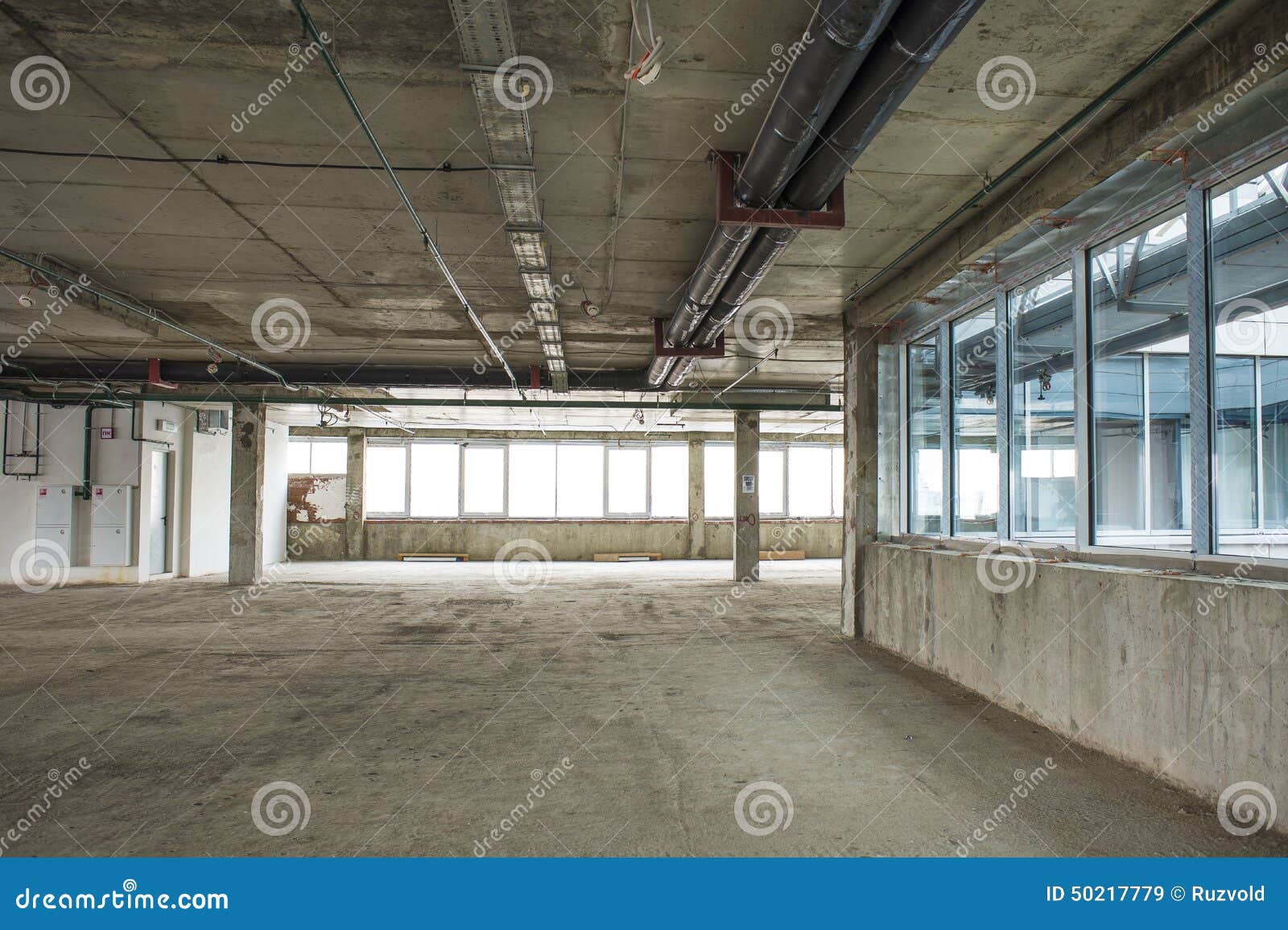 Interior of Business Center Under Construction Stock Image - Image of ...