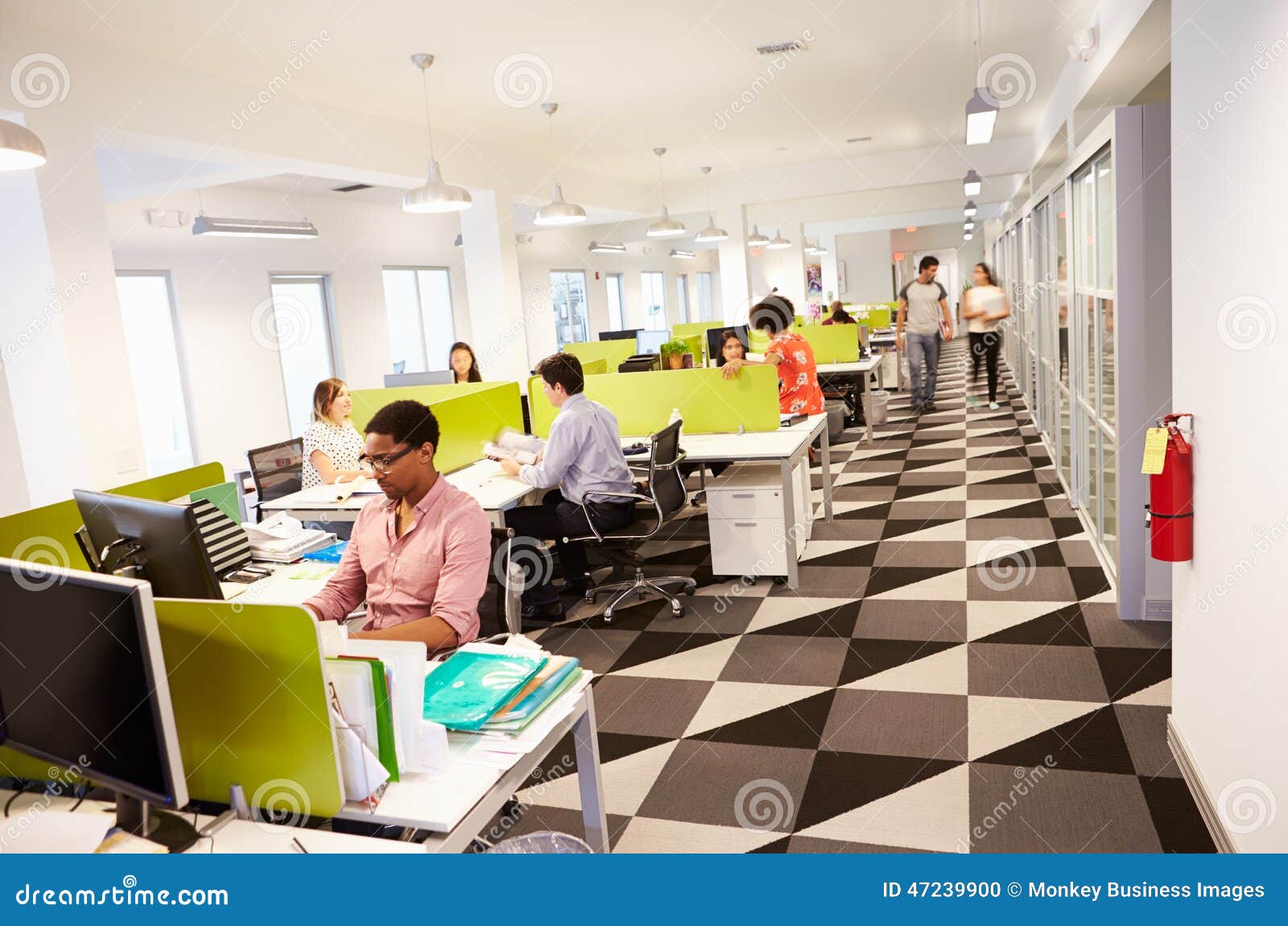 Interior of Busy Modern Design Office Stock Photo - Image of busy ...