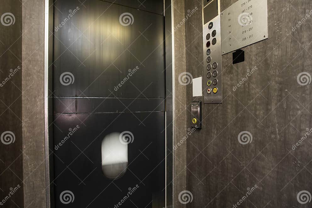 Interior of Buttons in Elevator. Inside the Elevator Floor Selection ...