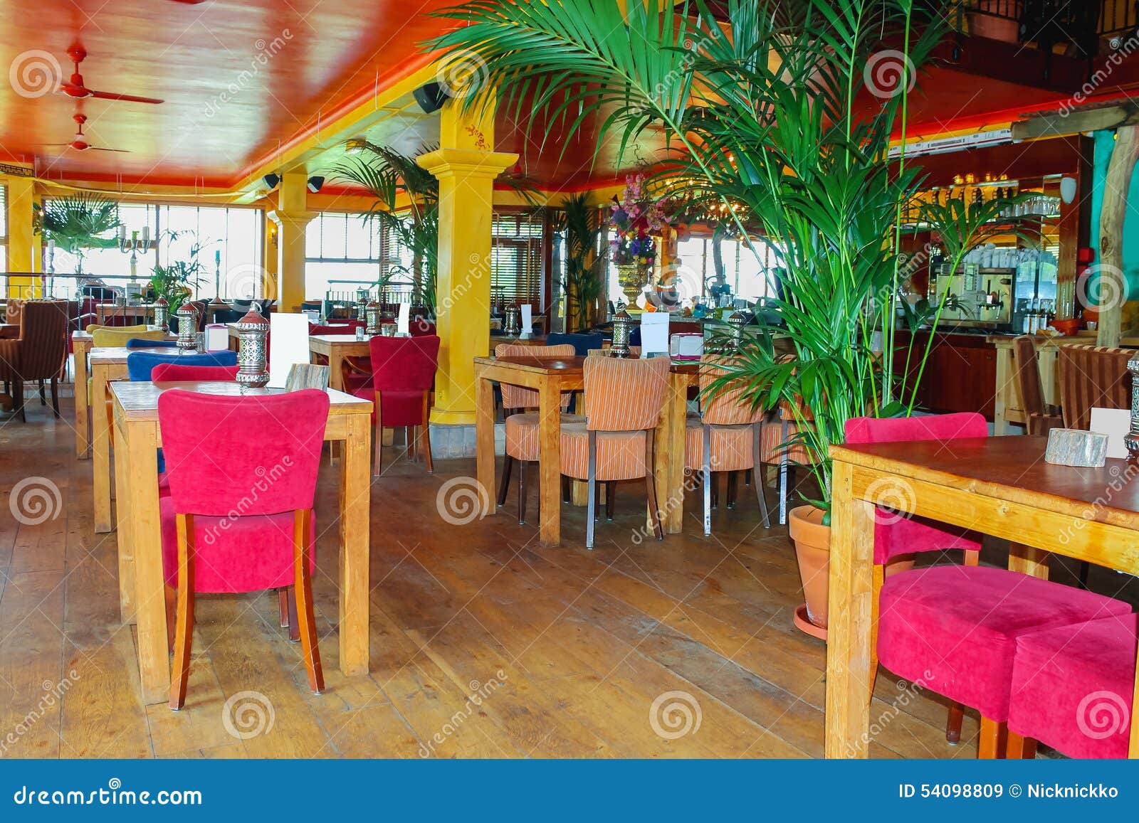 Interior Cafe in Classical Style in Warm Colors Stock Image - Image of ...