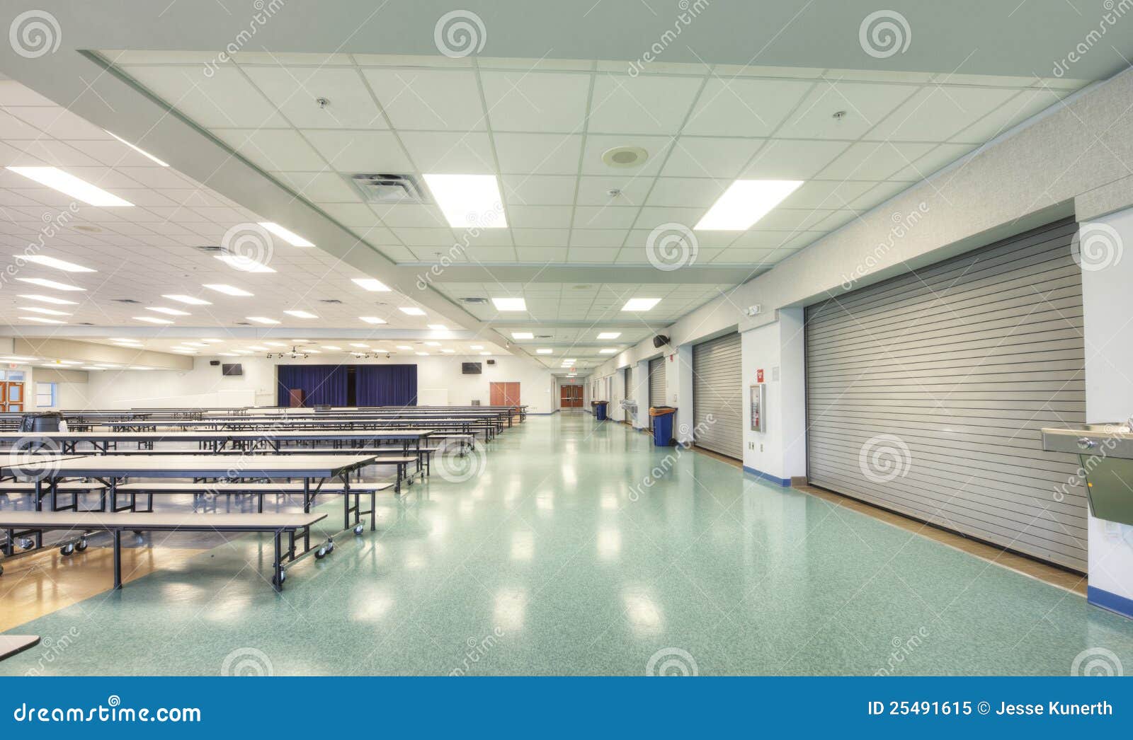 Interior of Cafeteria stock image. Image of reflection - 25491615