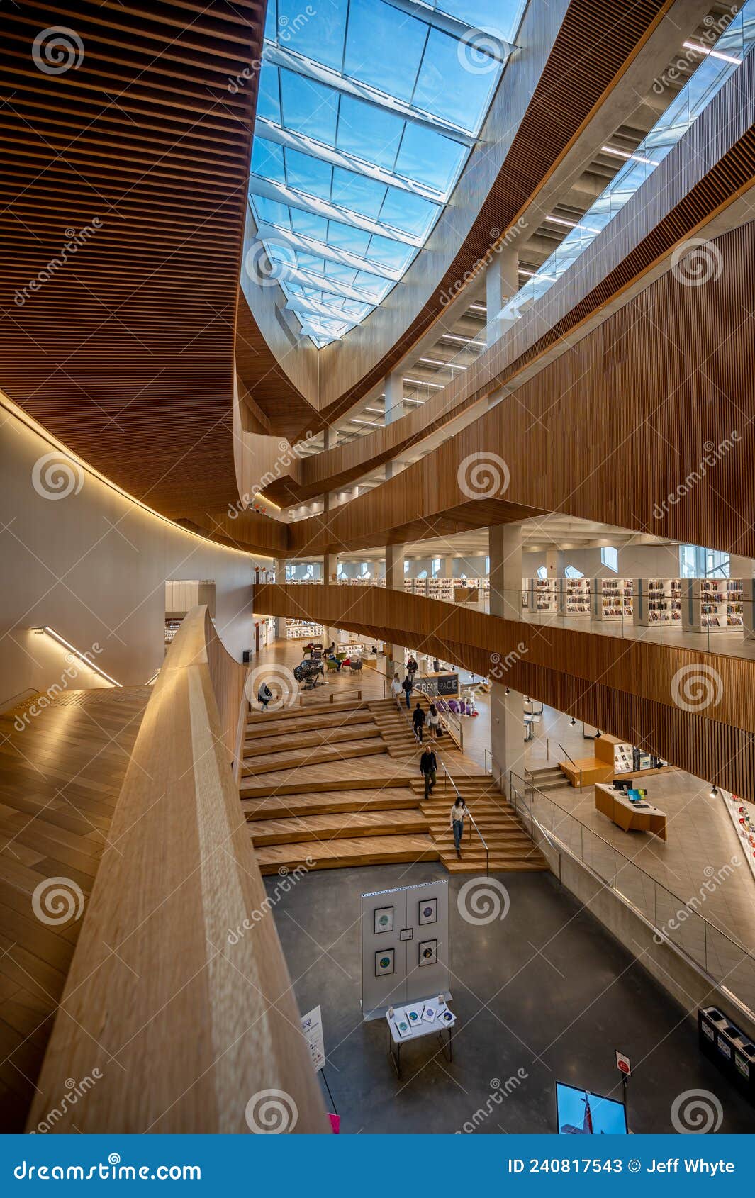 Interior of Calgary`s Central Branch of the Calgary Public Library ...