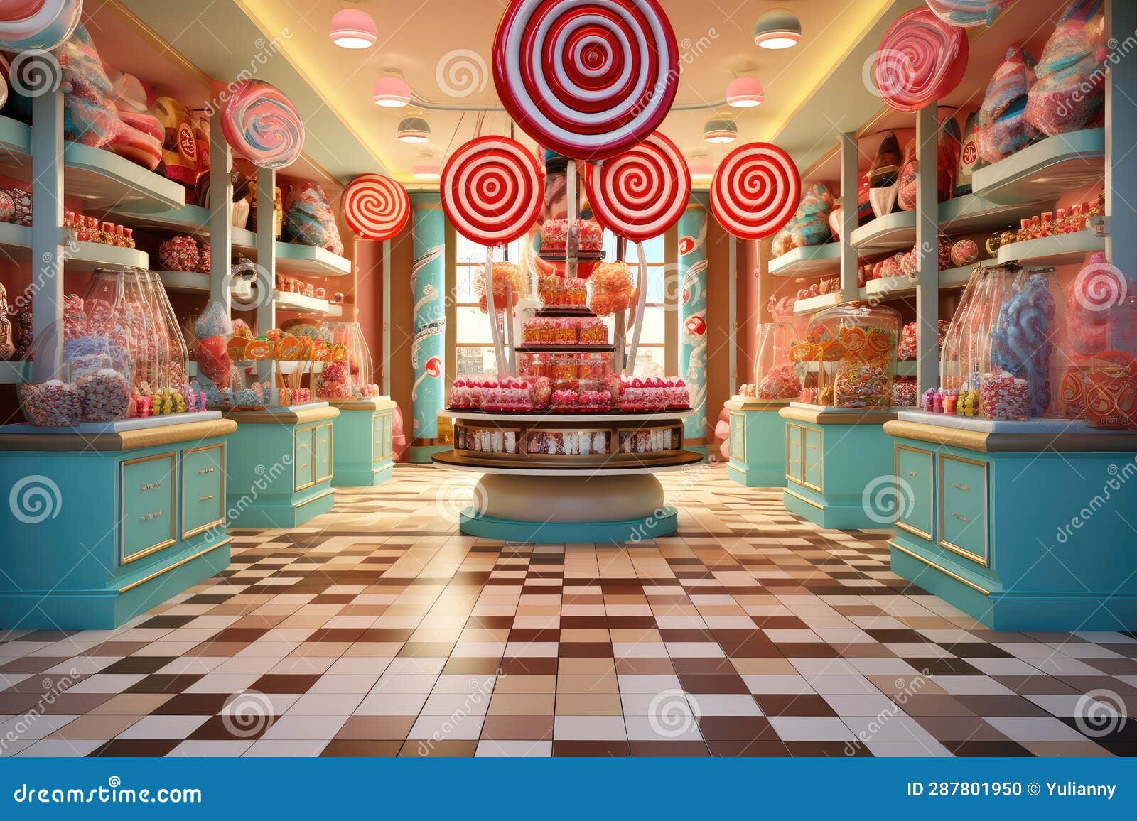 Interior of Candy Shop with Different Sweets. Generative Ai Stock ...