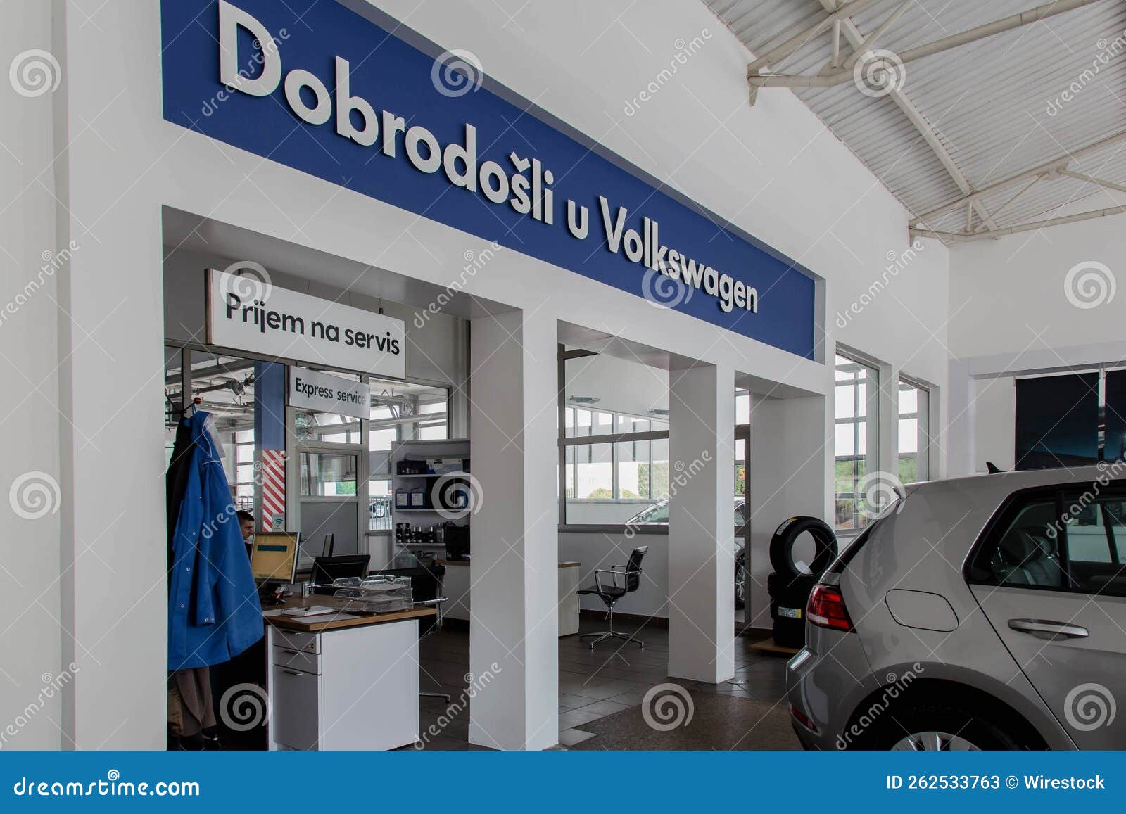 Interior of car dealership editorial stock photo. Image of dealer ...