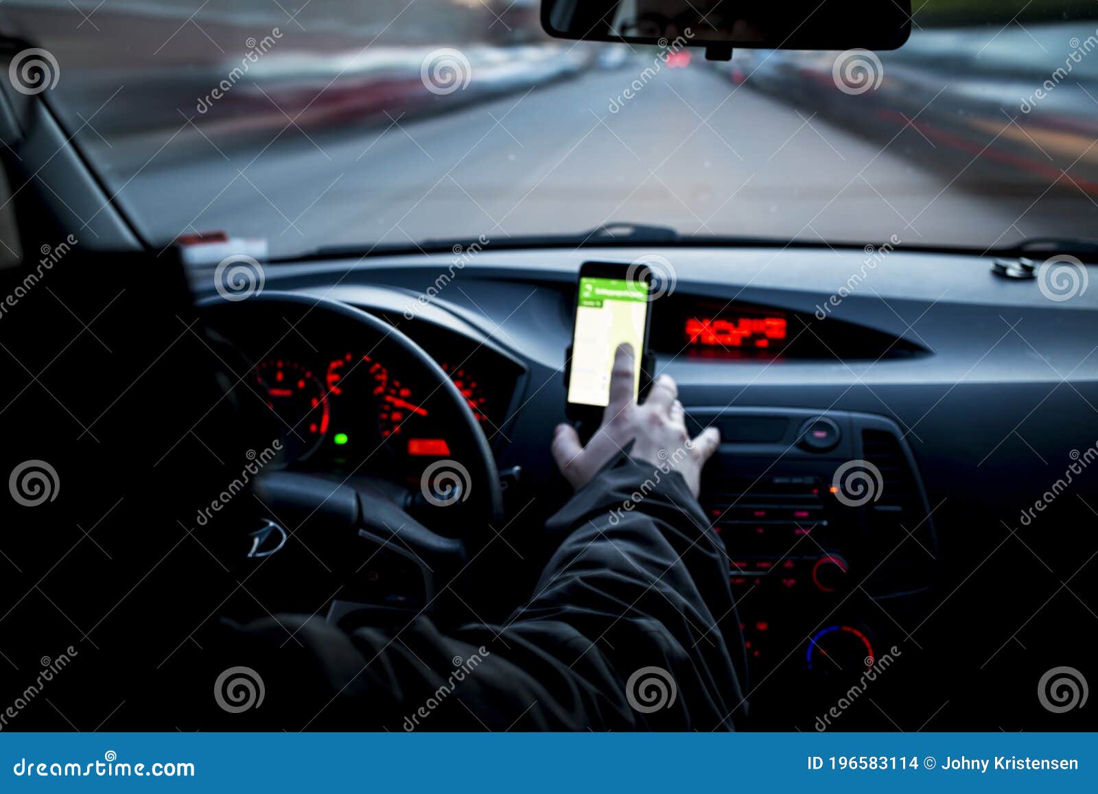 Interior of a Car with a Person Driving Stock Photo - Image of traffic ...