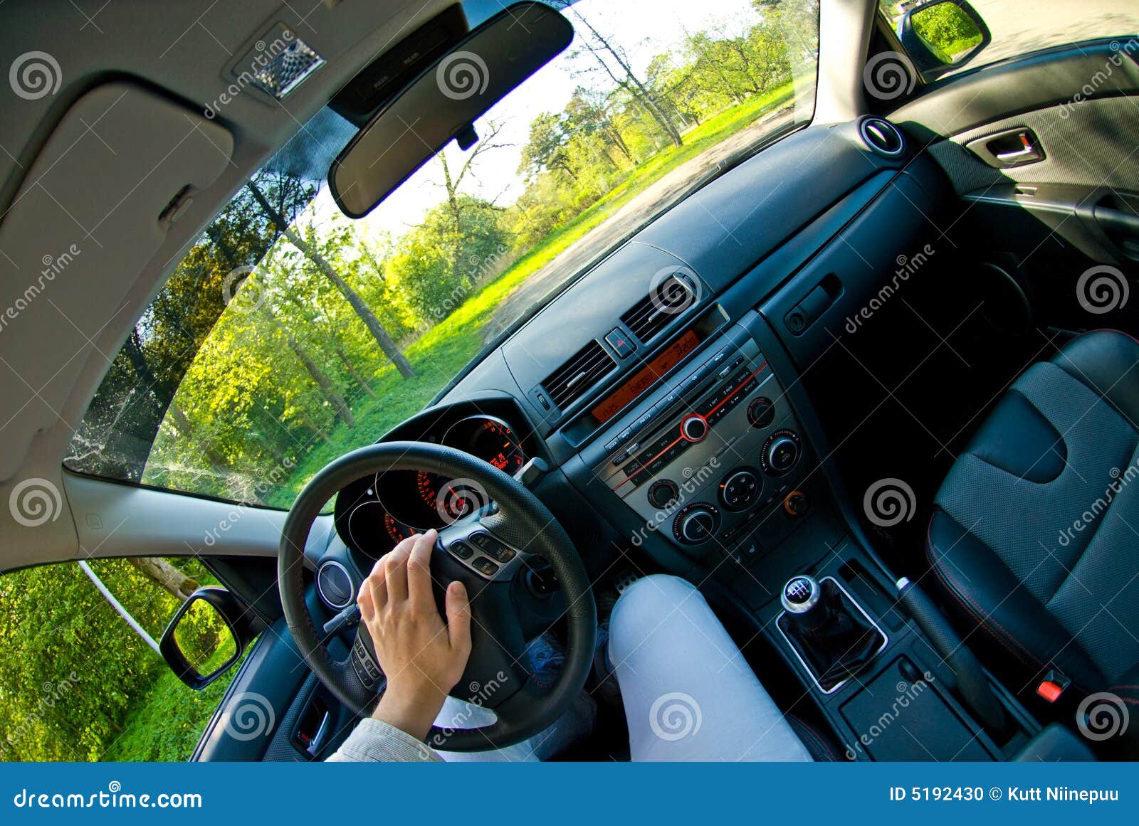 Interior of a Car with a View Stock Photo - Image of inside, park: 5192430