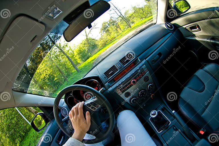 Interior of a Car with a View Stock Photo - Image of inside, park: 5192430