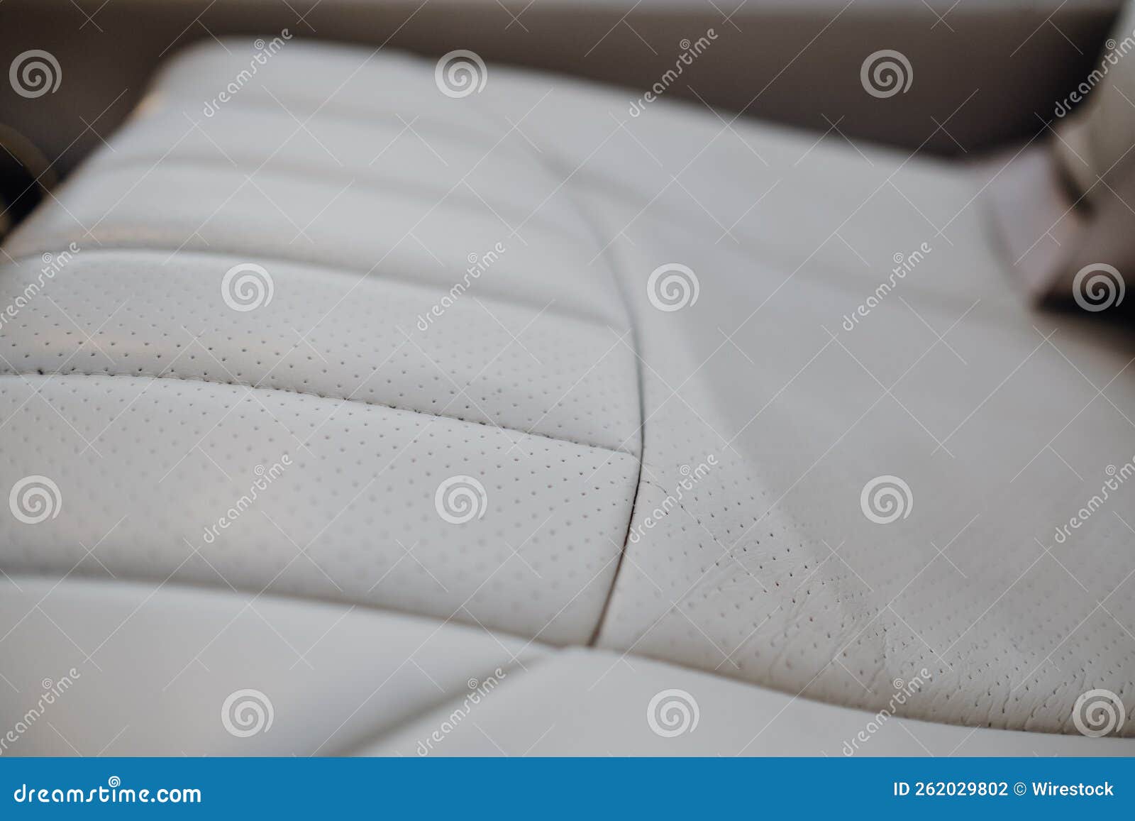 Interior of a Car with White Leather Seats Stock Photo - Image of ...