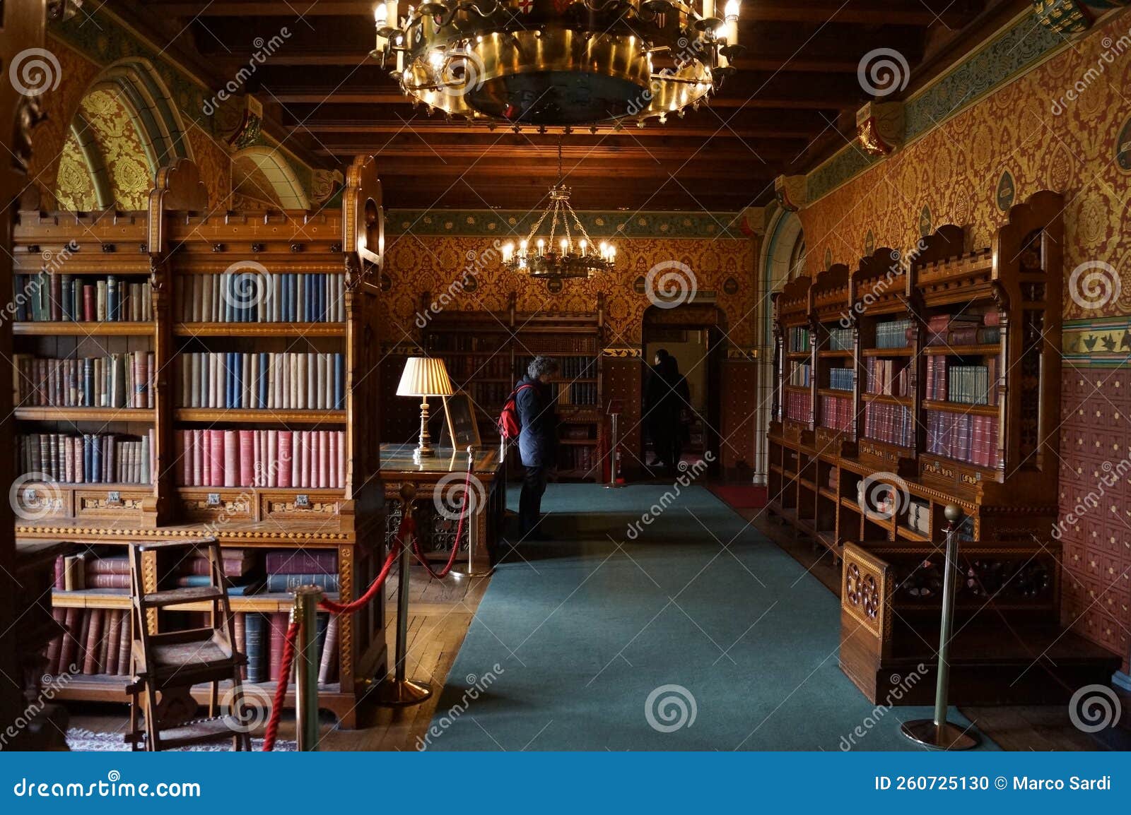 Interior of Cardiff Castle, Wales (UK): a View of the Library Editorial ...