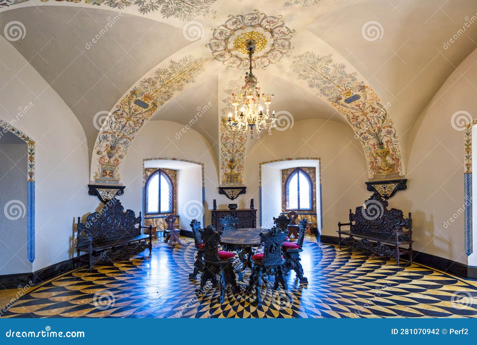Interior of the castle editorial photography. Image of ages - 281070942