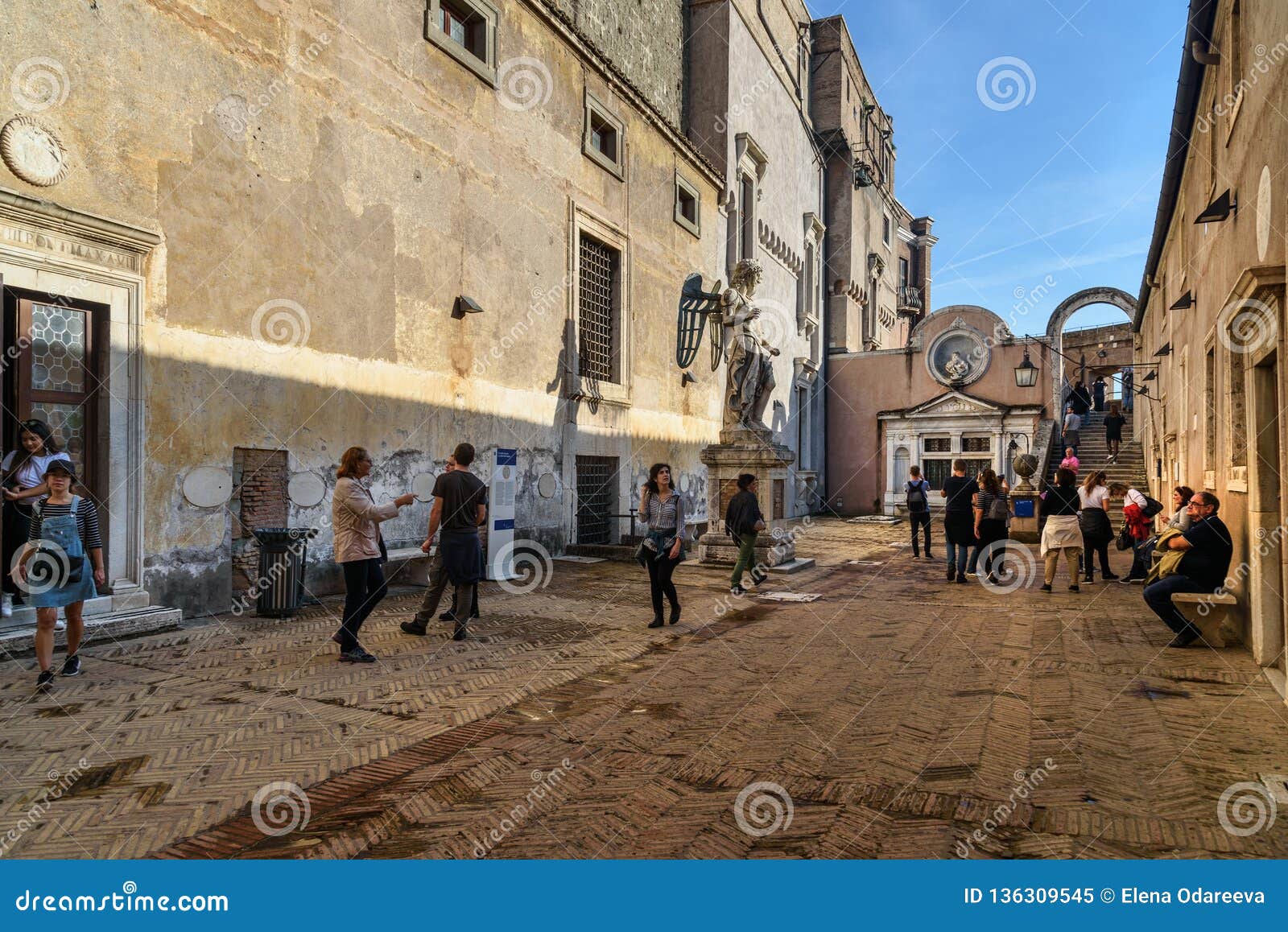Interior of Castle Saint Angelo. Rome. Italy Editorial Image - Image of ...