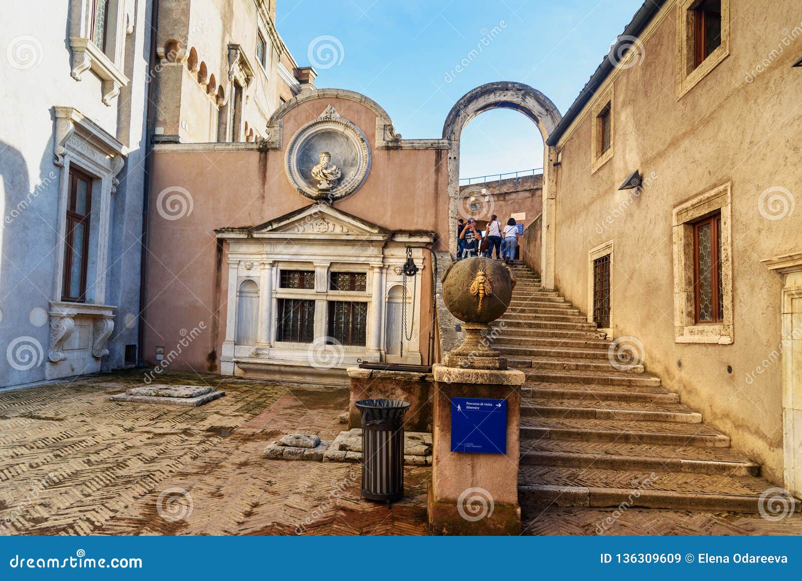 Interior of Castle Saint Angelo. Rome. Italy Editorial Stock Image ...