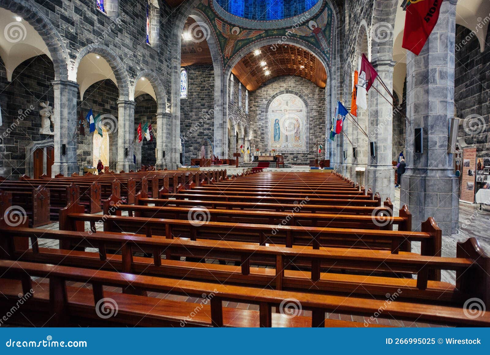 Interior of a Cathedral with Arch Columns Editorial Image - Image of ...