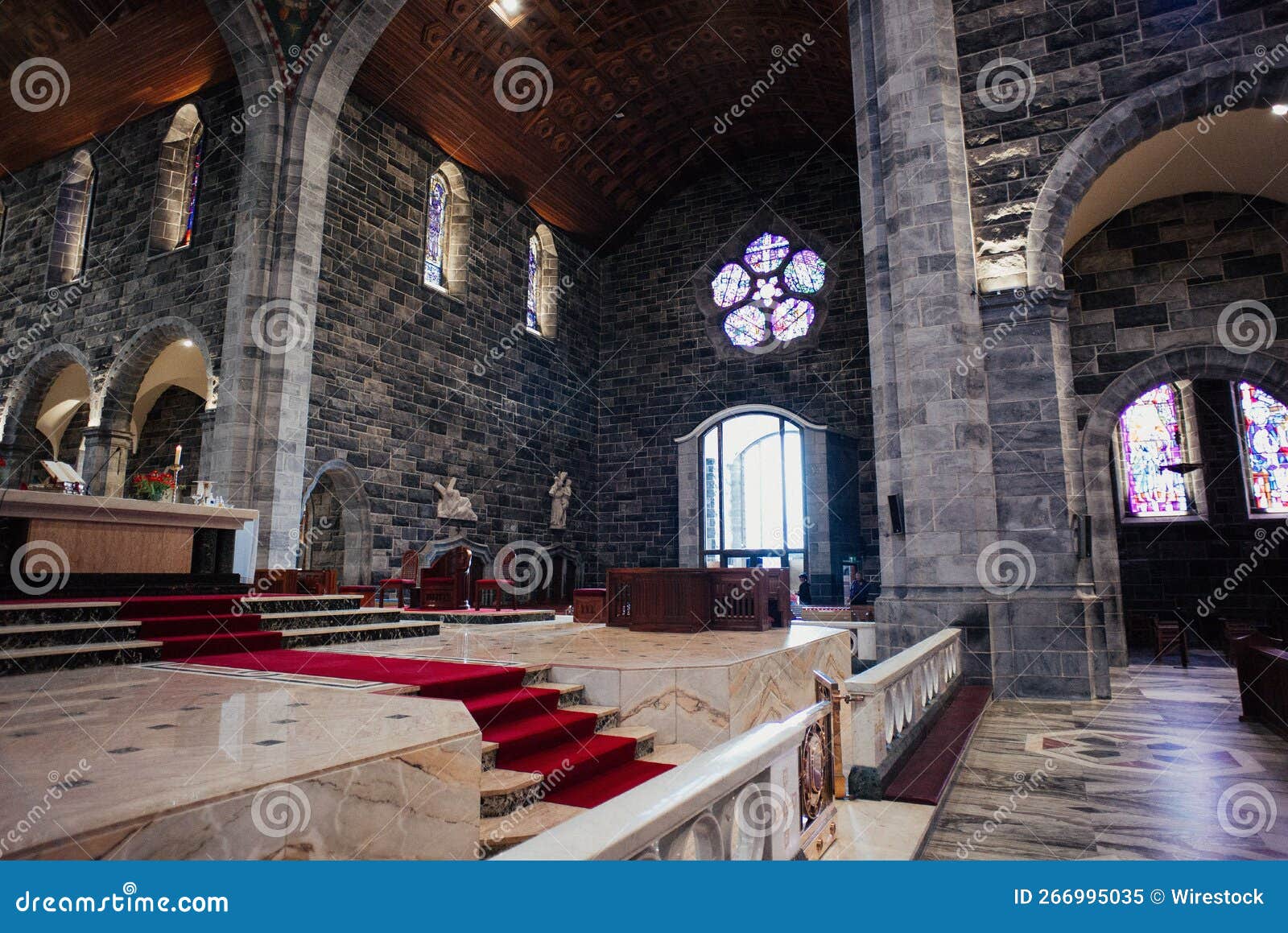 Interior of a Cathedral with Arch Columns Editorial Image - Image of ...