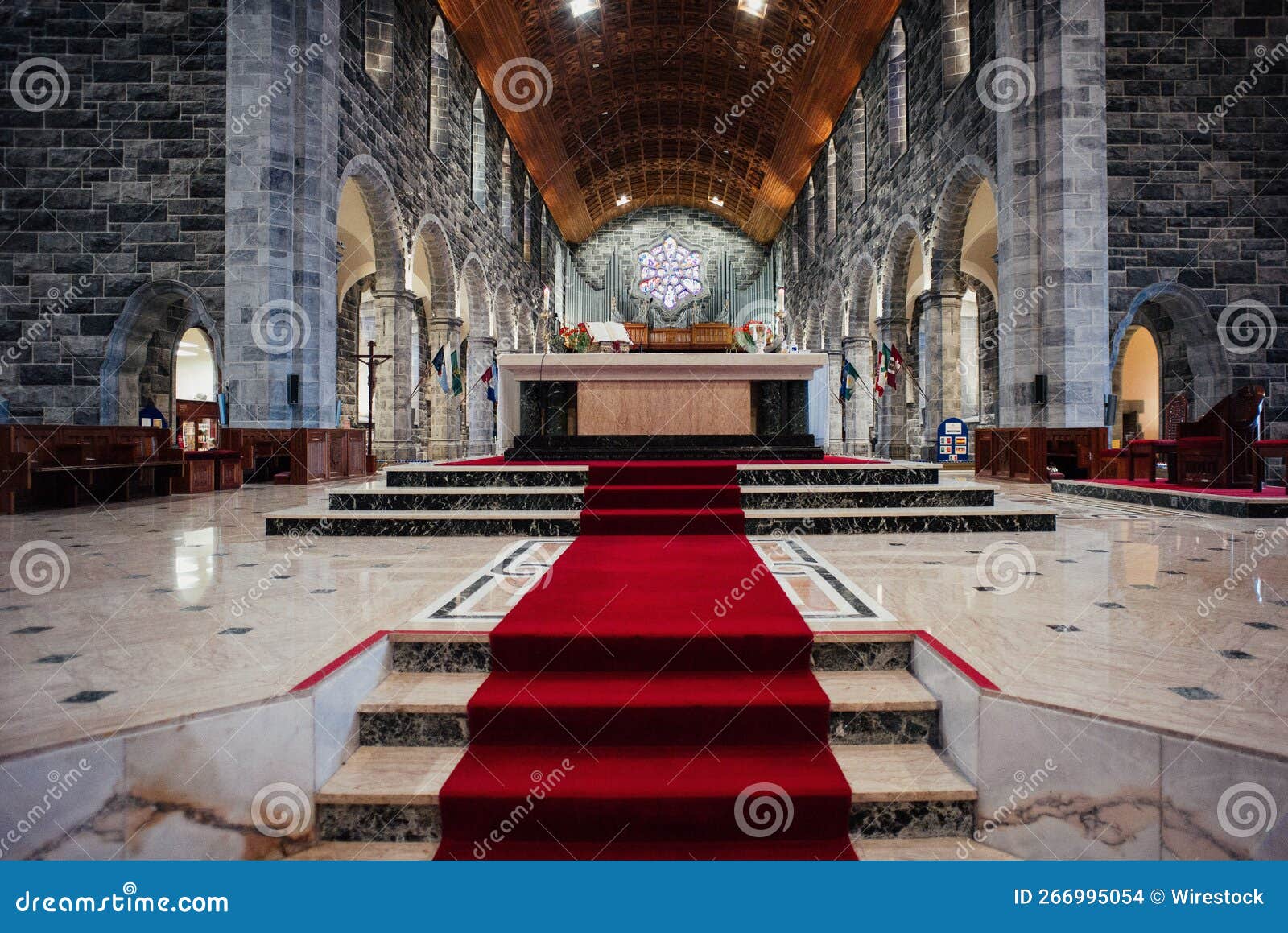 Interior of a Cathedral with Arch Columns Editorial Stock Image - Image ...