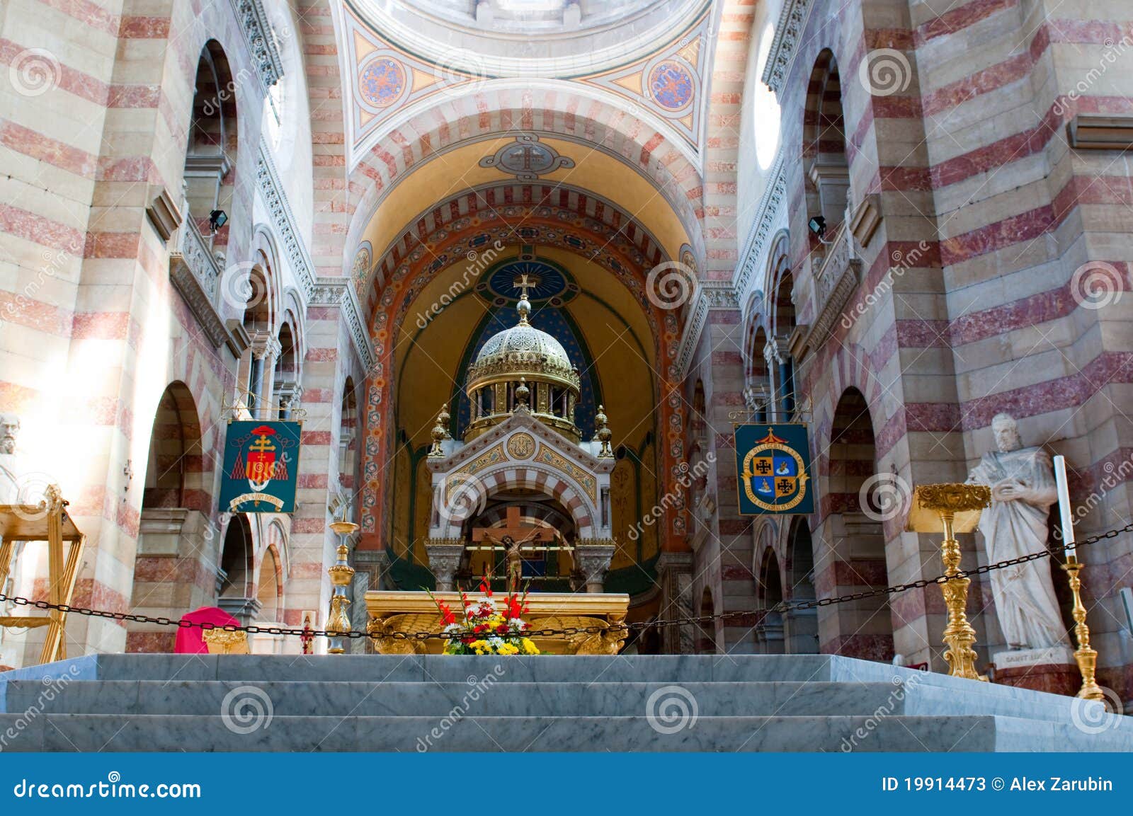 Interior of Cathedral De La Major Stock Image - Image of plague ...