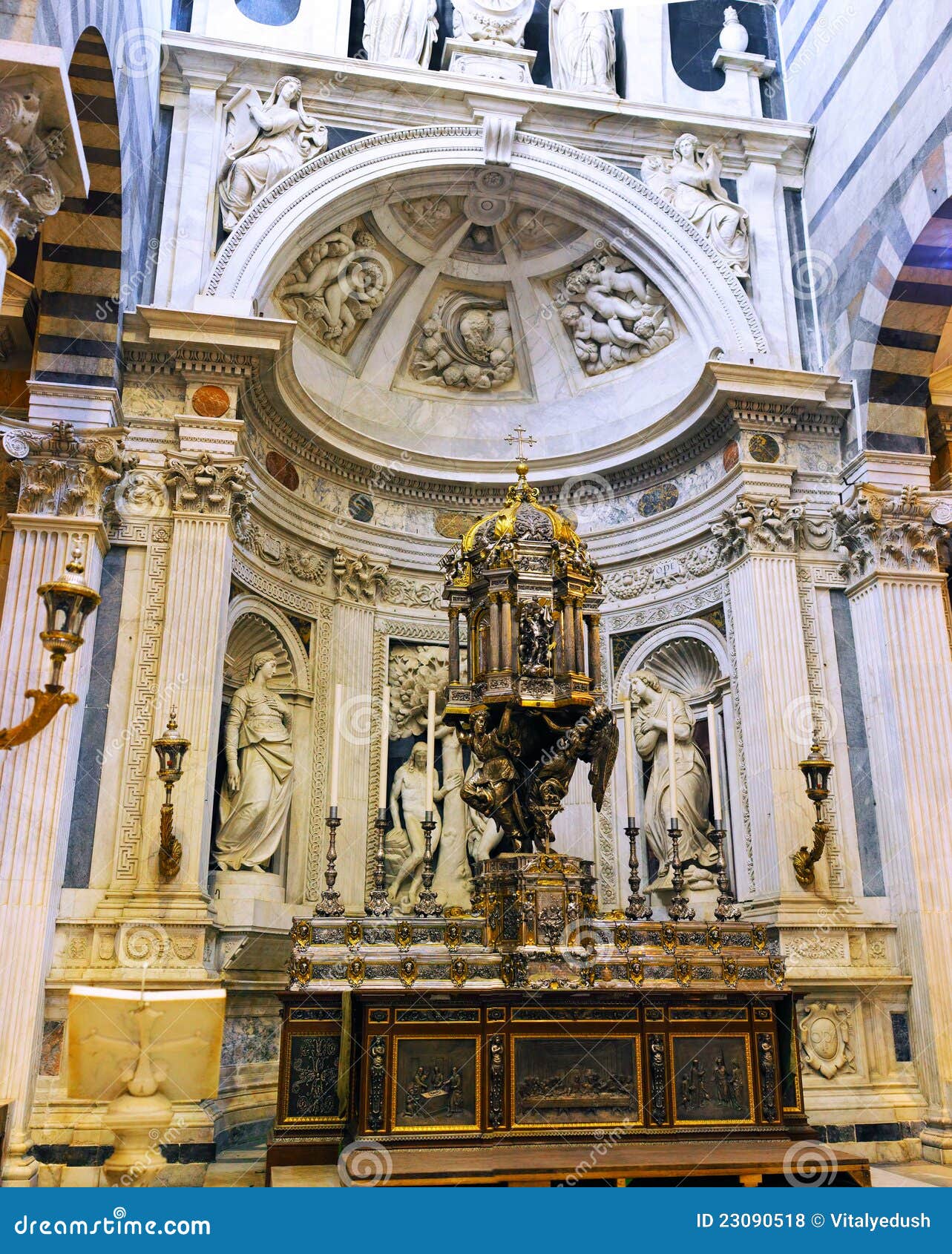 Interior of Cathedral Duomo in Pisa, Italy Editorial Stock Photo ...