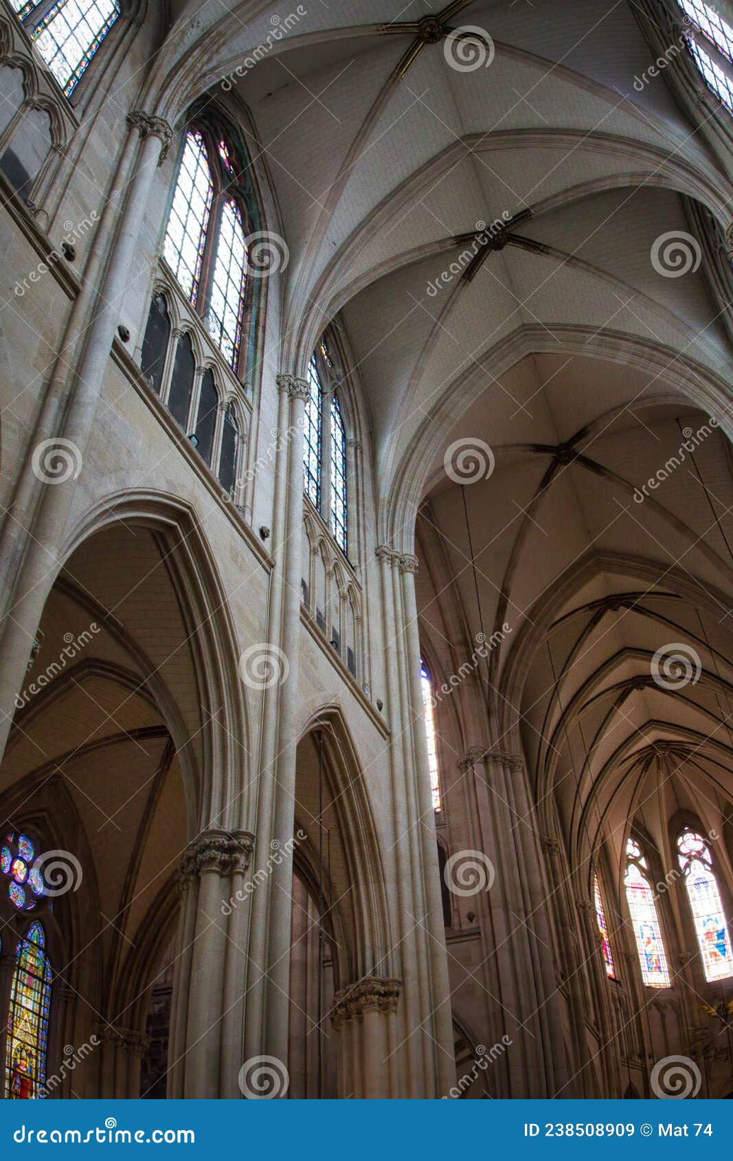 Interior of the cathedral stock image. Image of church - 238508909